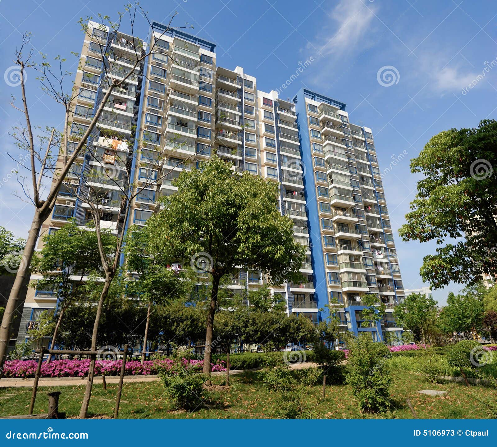 Apartment block stock image. Image of balcony, apartment - 5106973