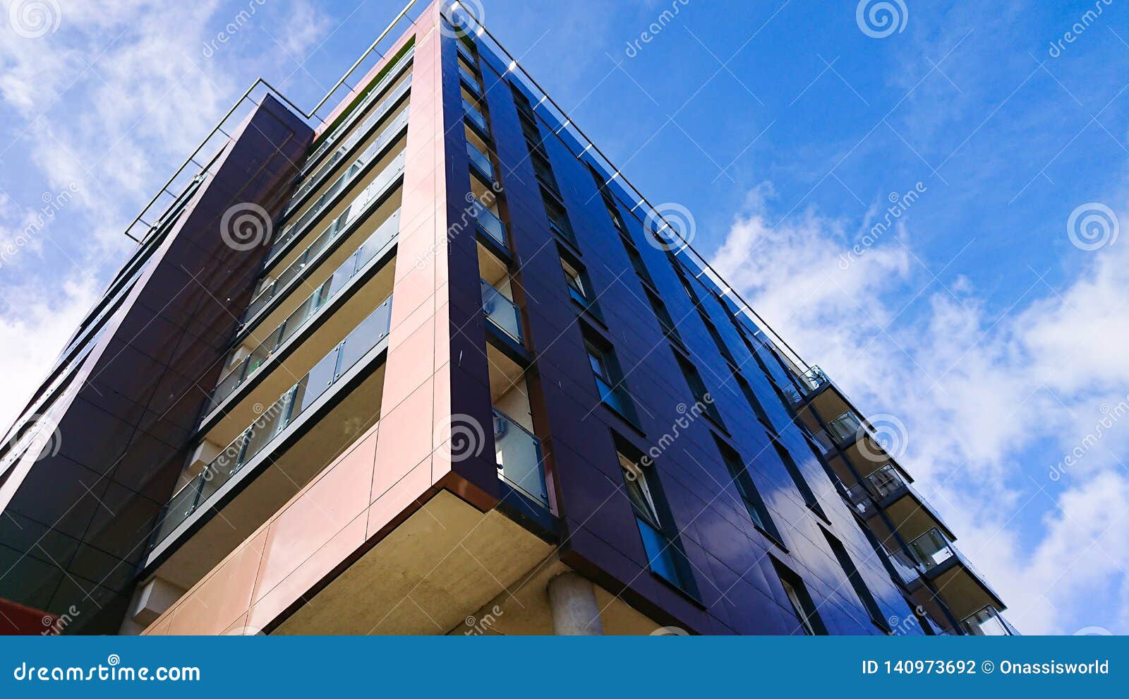 Apartment Block Building stock photo. Image of modern - 140973692