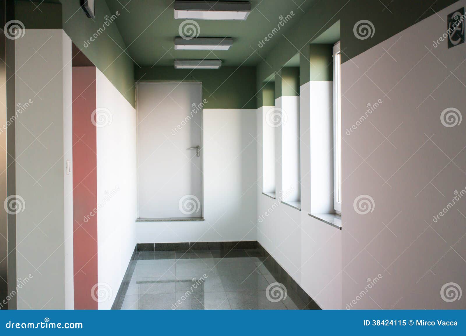Apartment block corridor stock image. Image of white - 38424115