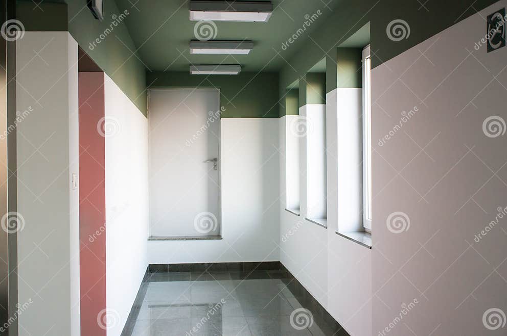 Apartment block corridor stock image. Image of white - 38424115