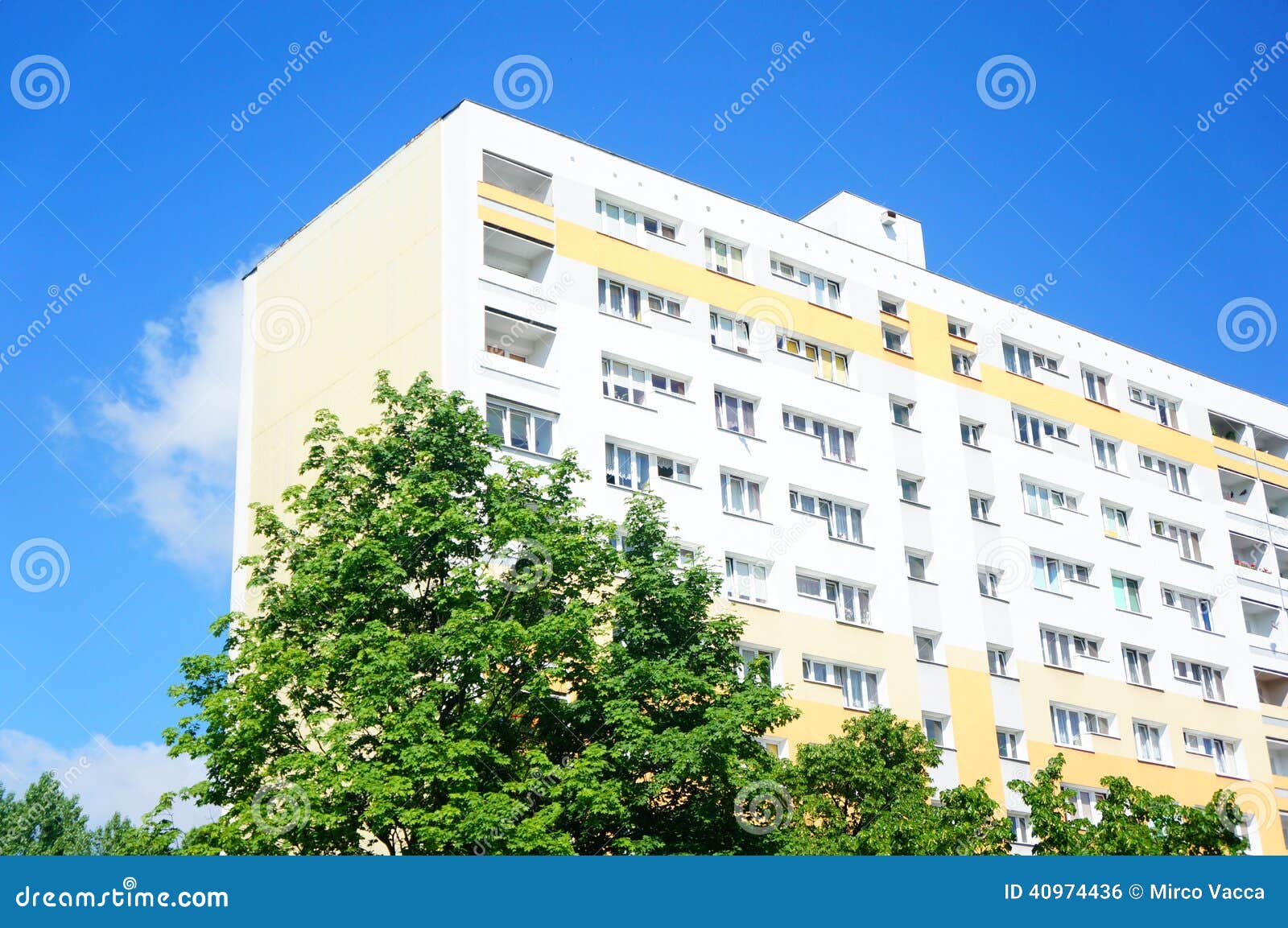 Apartment block stock photo. Image of large, daytime - 40974436