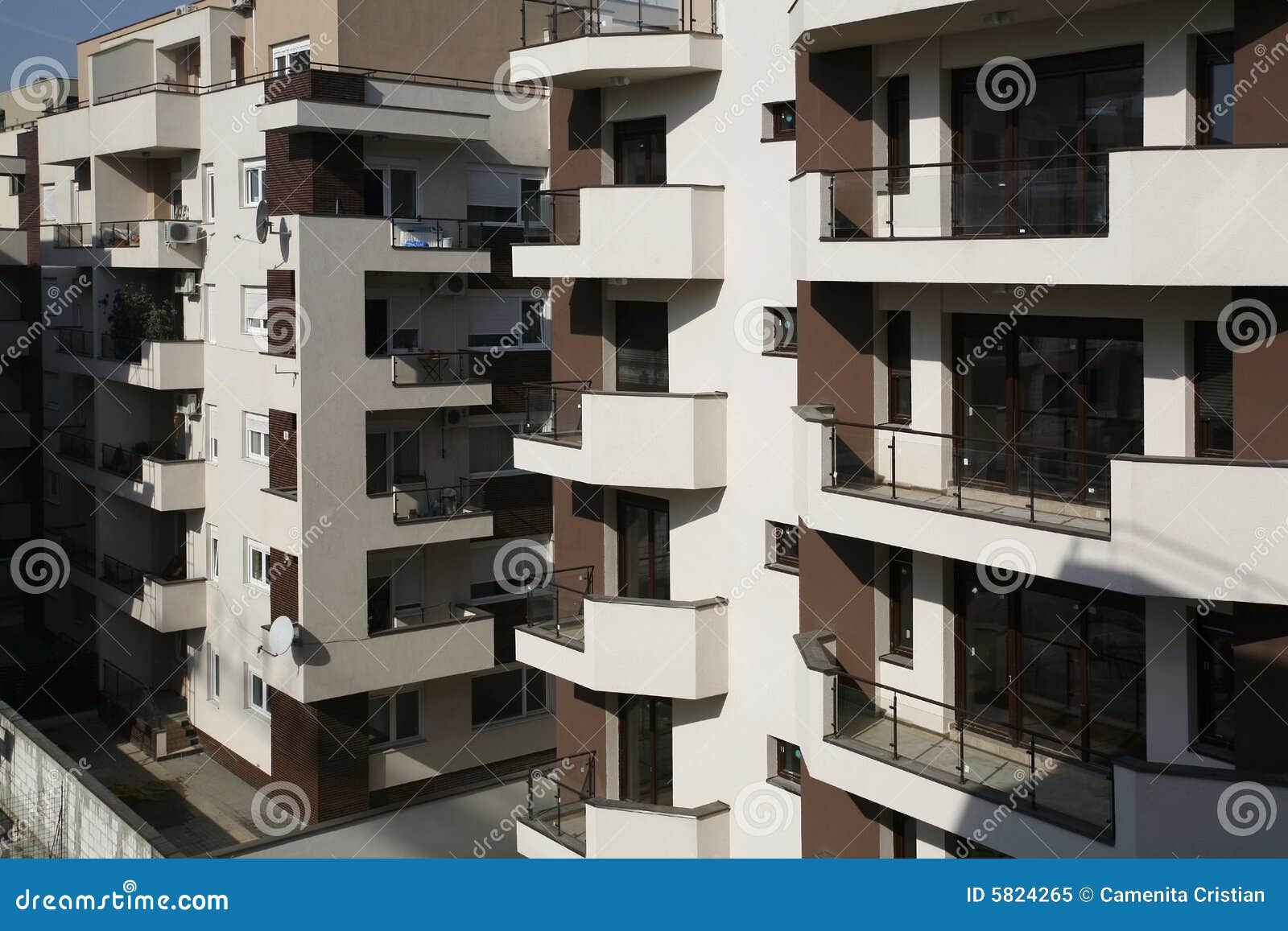 Apartment Blocks stock image. Image of concrete, balcony - 5824265