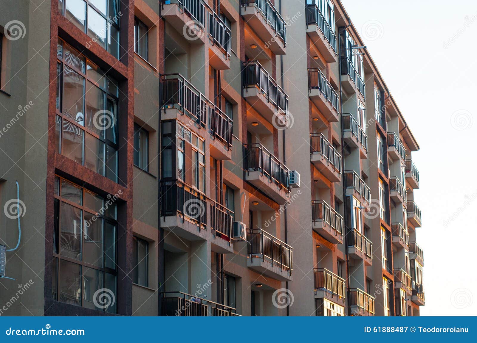 Apartment blocks stock image. Image of industries, balcony - 61888487