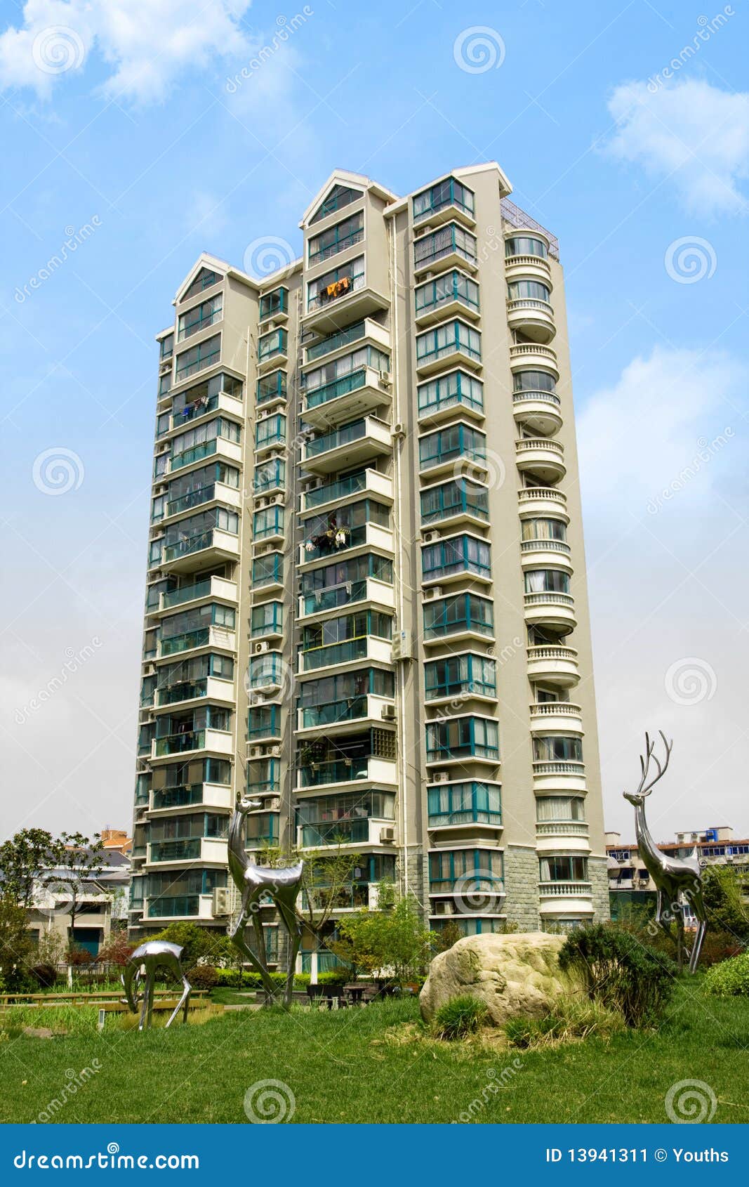 Apartment building stock image. Image of crisis, blue - 13941311