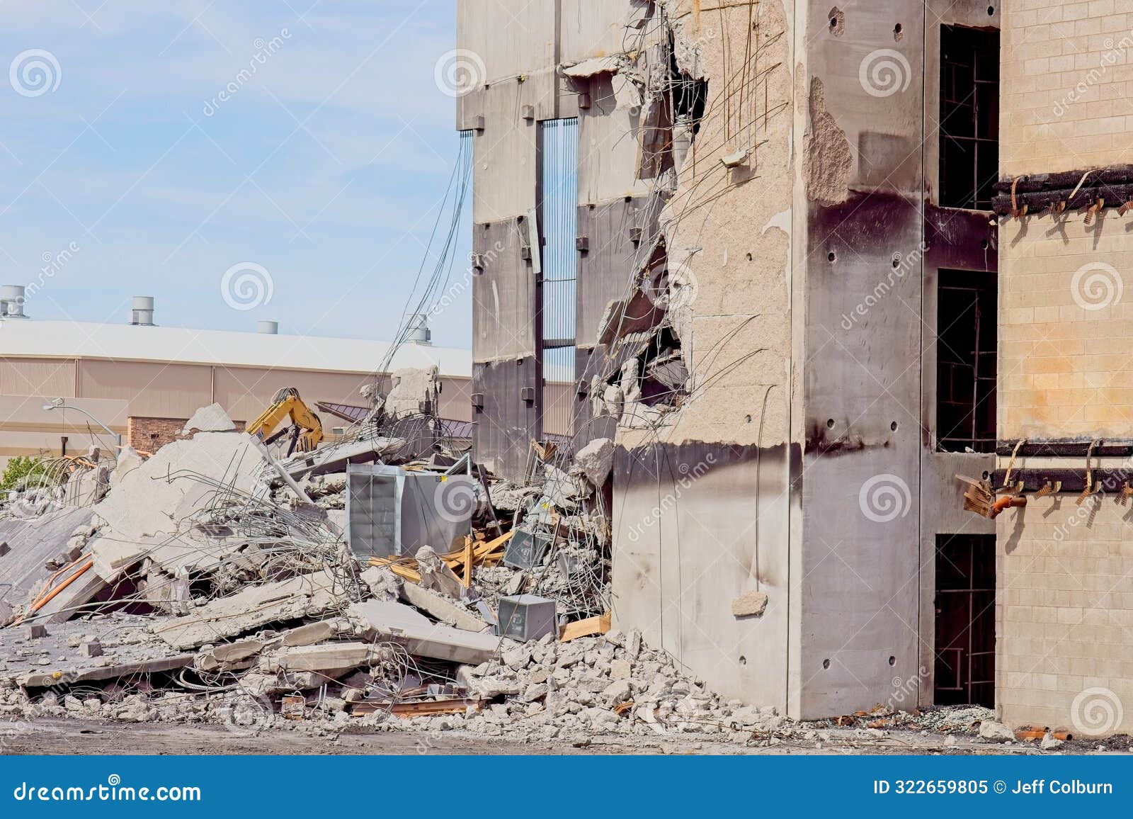 Apartment Building Destroyed by Fire. Stock Image - Image of disaster ...