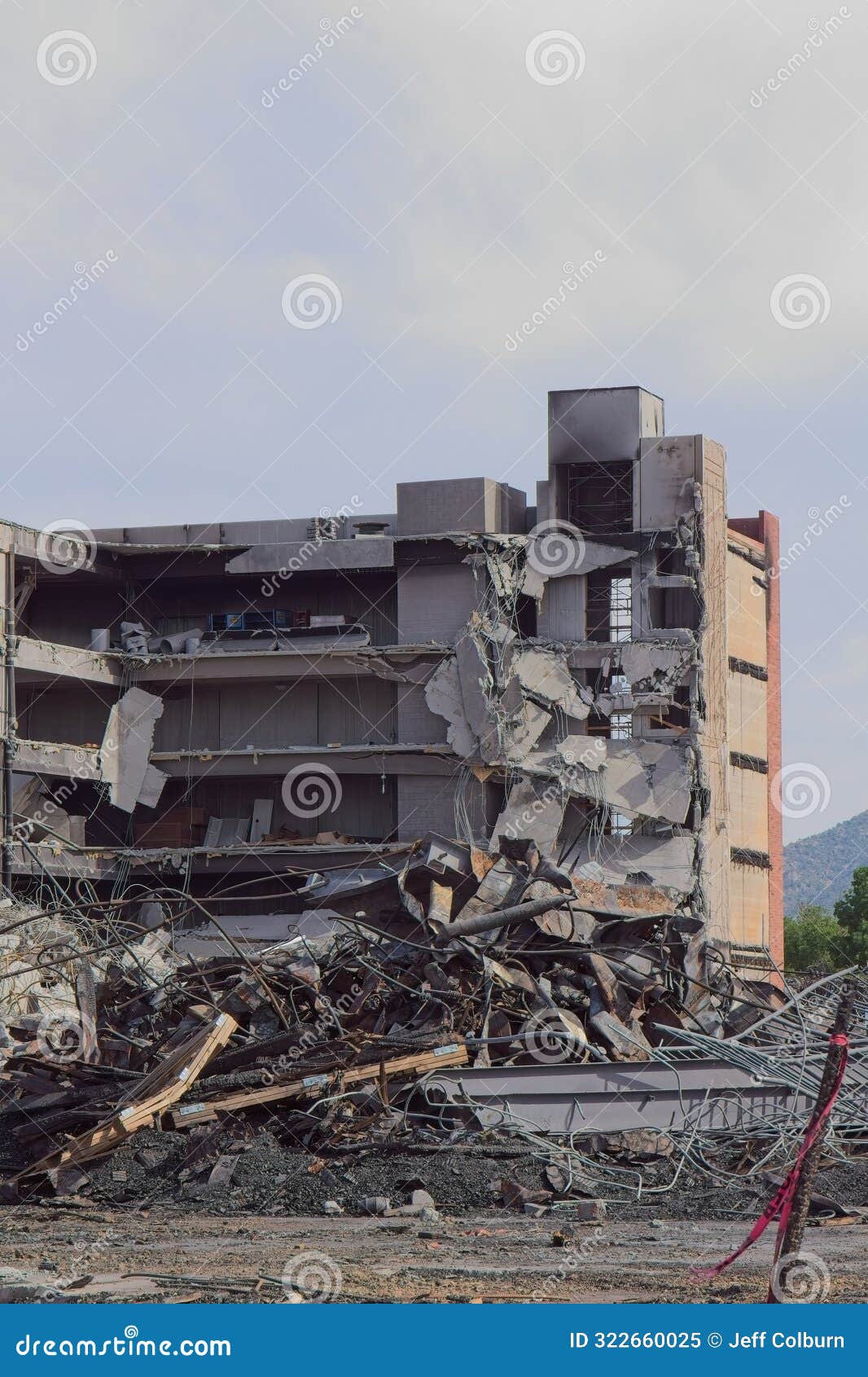 Apartment Building Destroyed by Fire. Stock Image - Image of burned ...