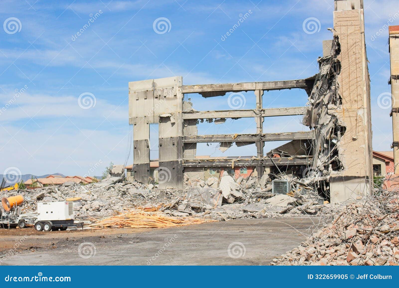 Apartment Building Destroyed by Fire. Stock Image - Image of disaster ...