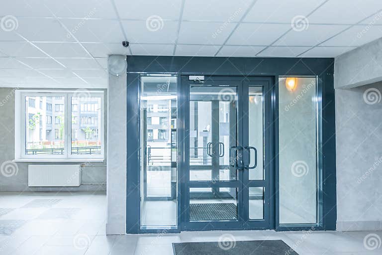 Apartment building exit stock image. Image of modern - 105493757