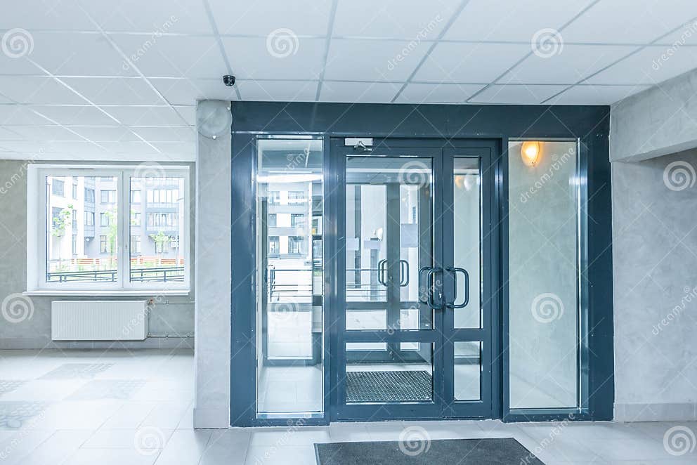 Apartment building exit stock image. Image of modern - 105493757