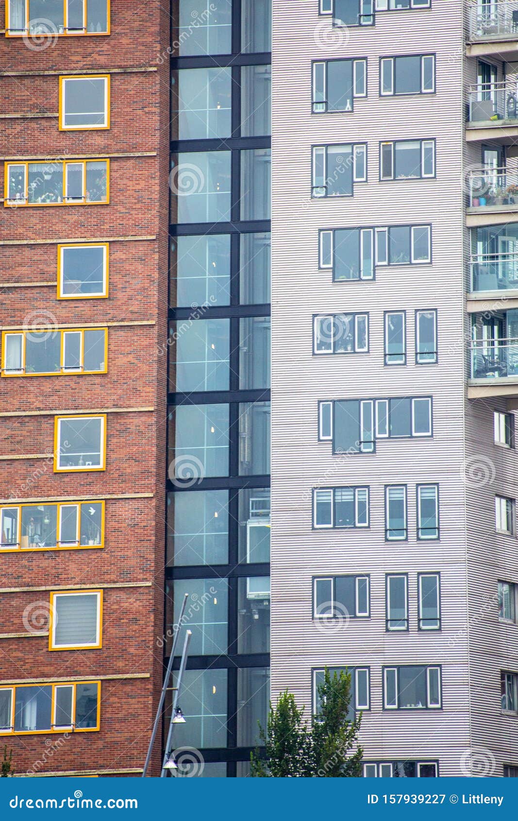 Apartment Building with Generic Architecture. Stock Image - Image of ...