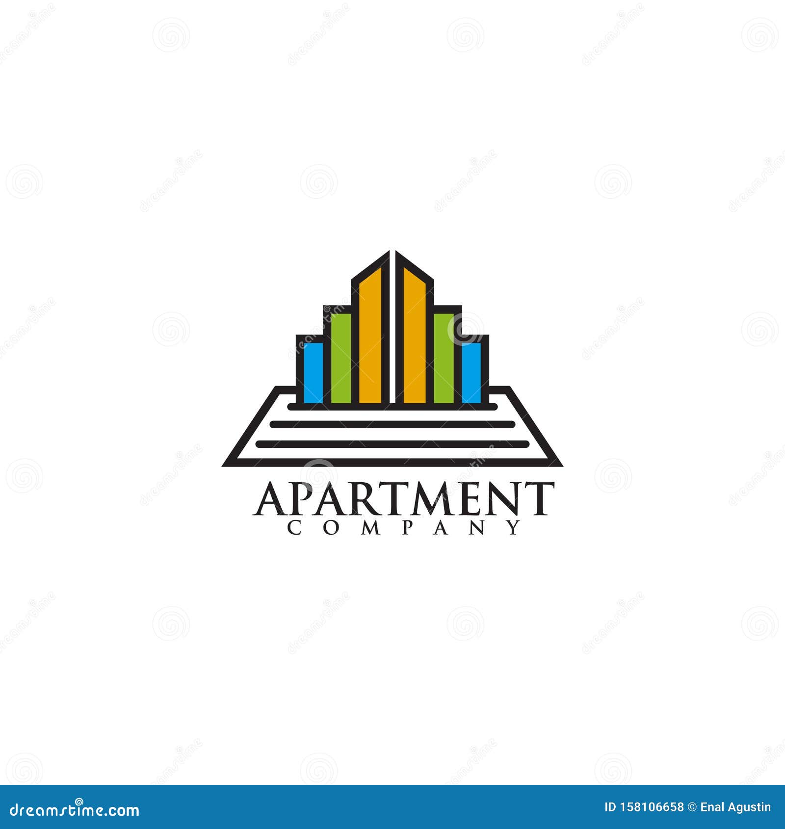 Apartment Building Logo Design Inspiration Vector Template Stock Vector ...