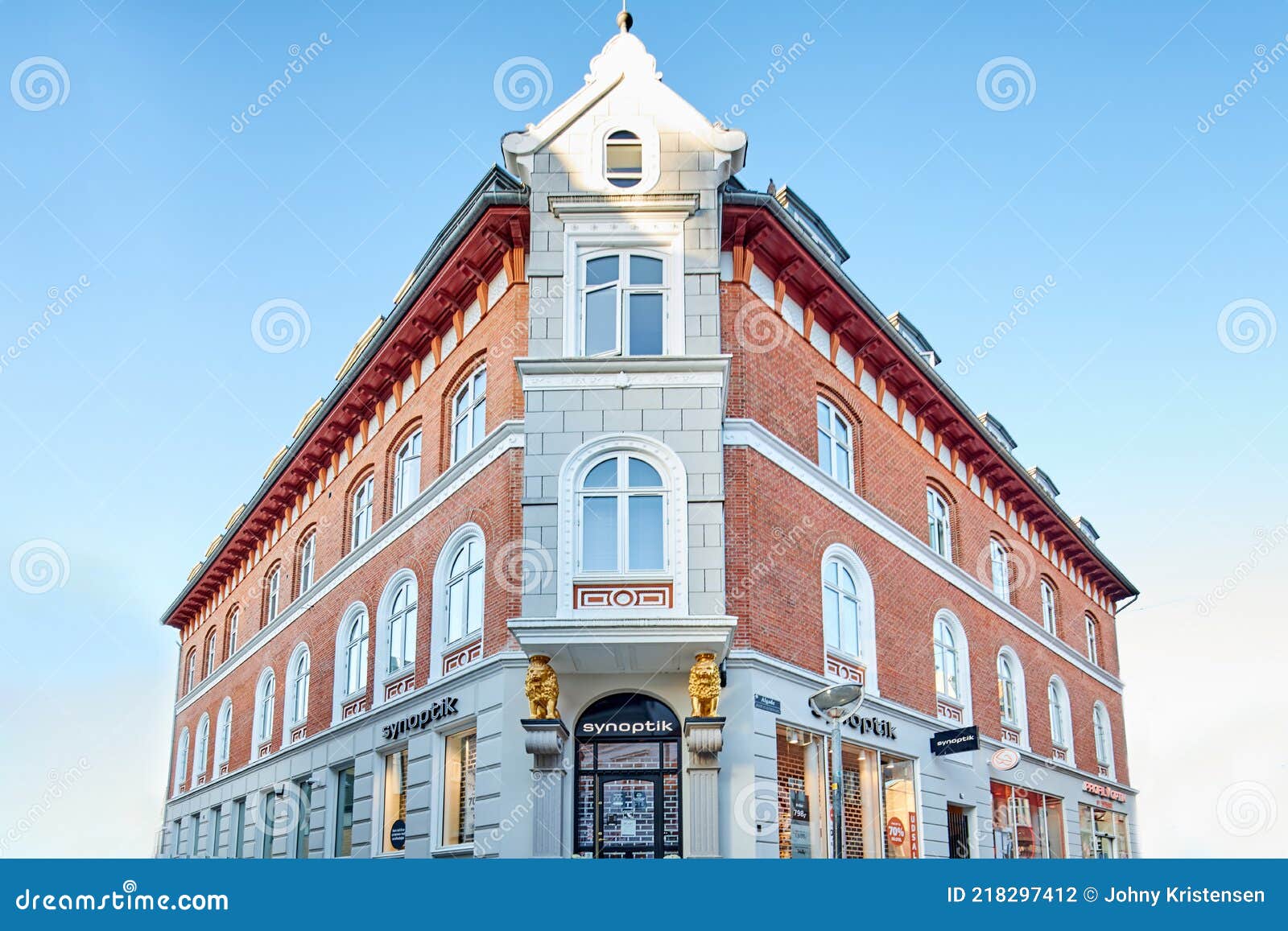 Apartment Building with Optician Store Under Editorial Photography ...