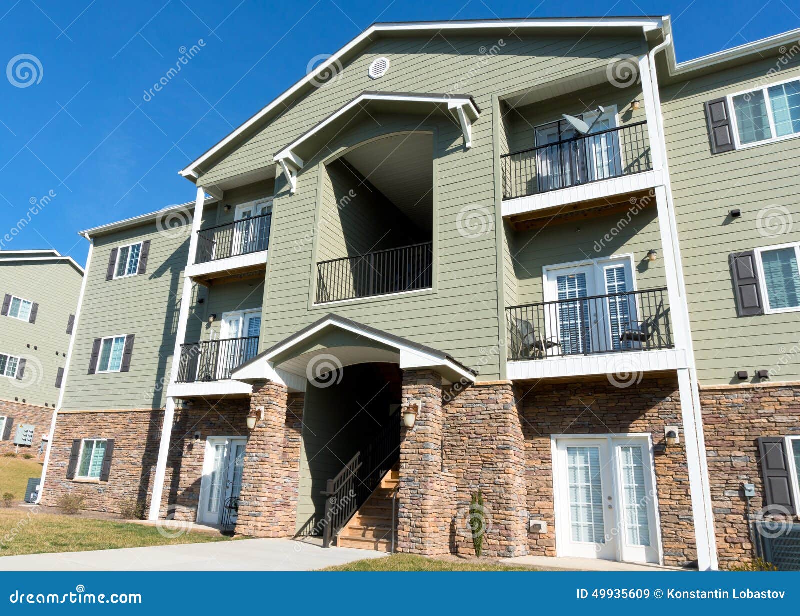 Apartment building stock image. Image of construction - 49935609