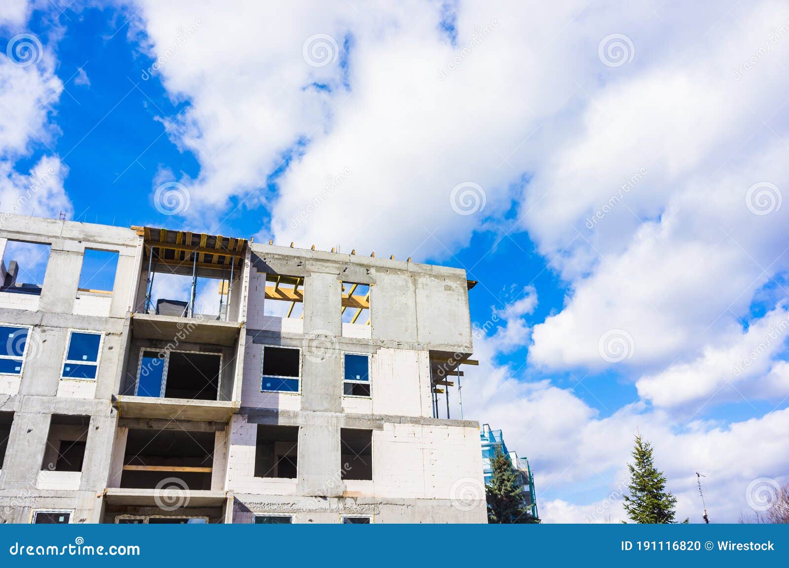 Apartment Building Under Construction Editorial Image - Image of high ...