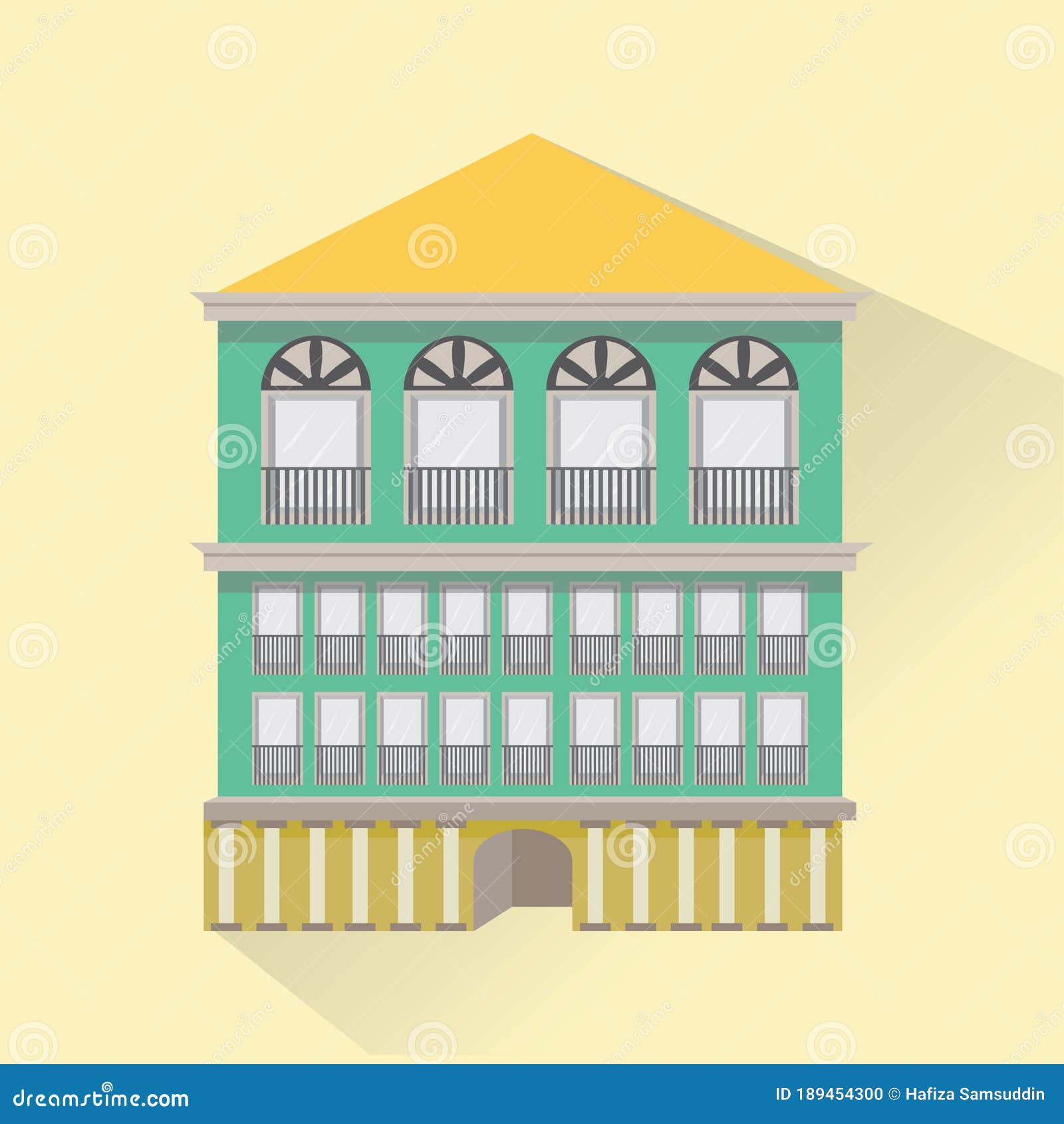 Apartment Building. Vector Illustration Decorative Design Stock Vector ...