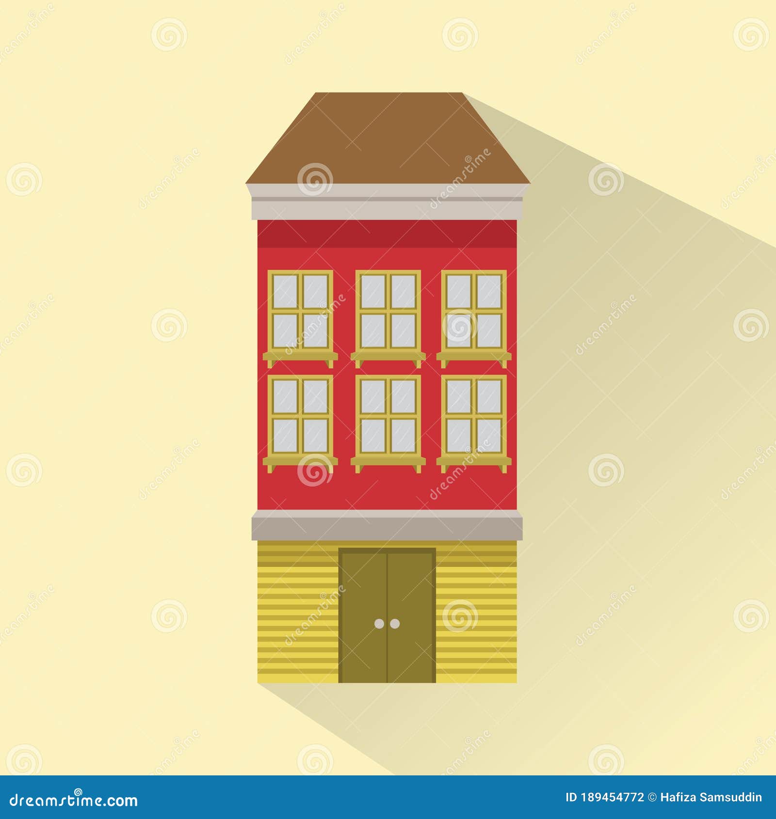 Apartment Building. Vector Illustration Decorative Design Stock Vector ...