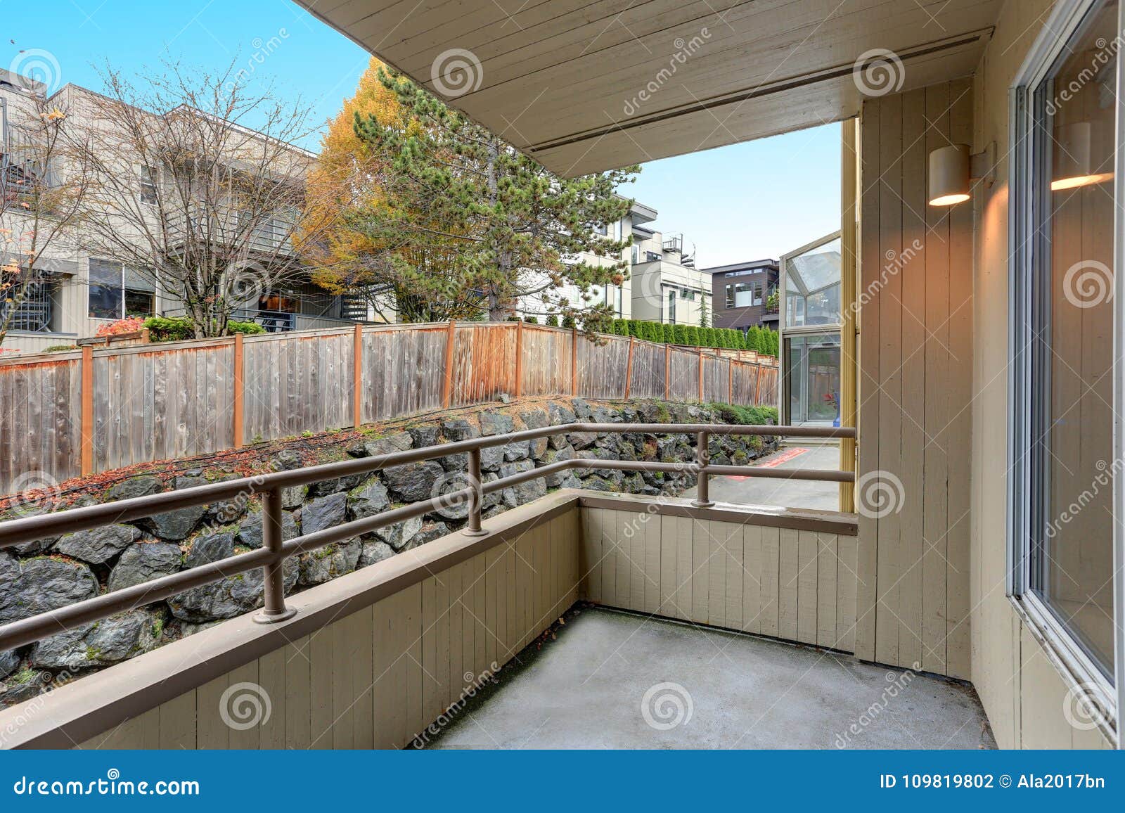 Apartment Building, View from the Balcony Stock Photo - Image of rental ...