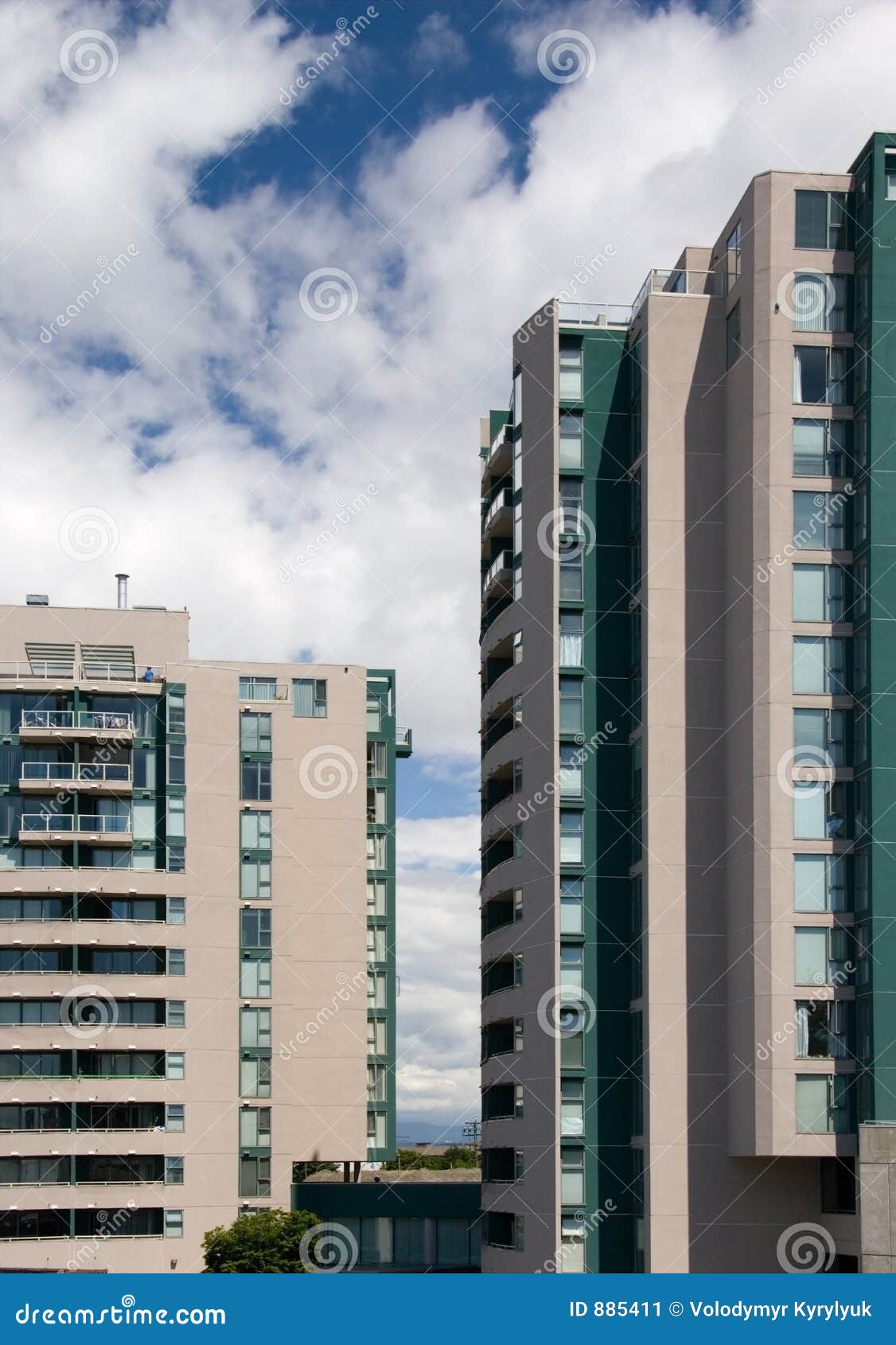 Apartment buildings stock image. Image of skyscraper, rise - 885411