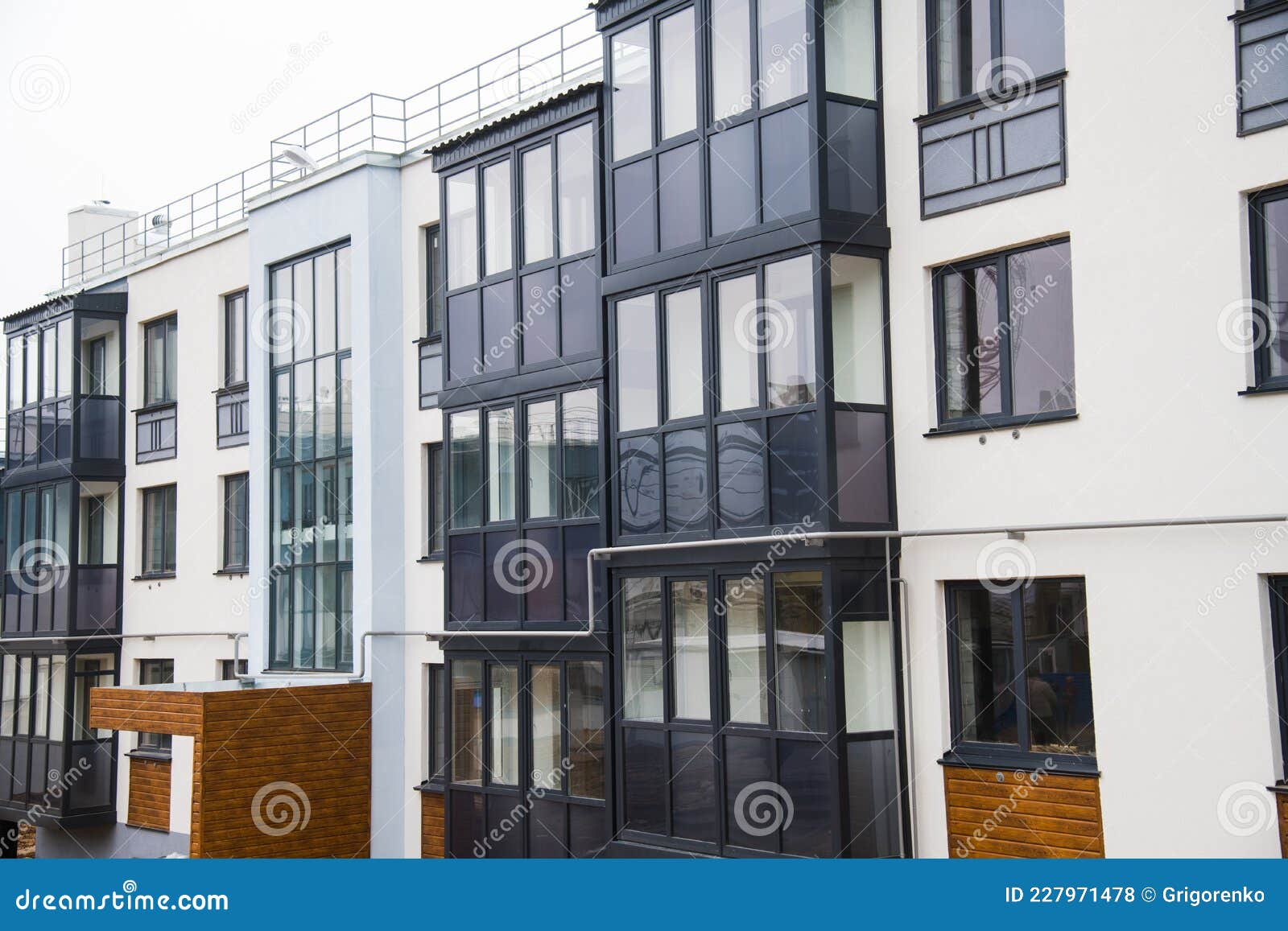 Apartment Buildings in the High-tech Style Stock Photo - Image of built ...