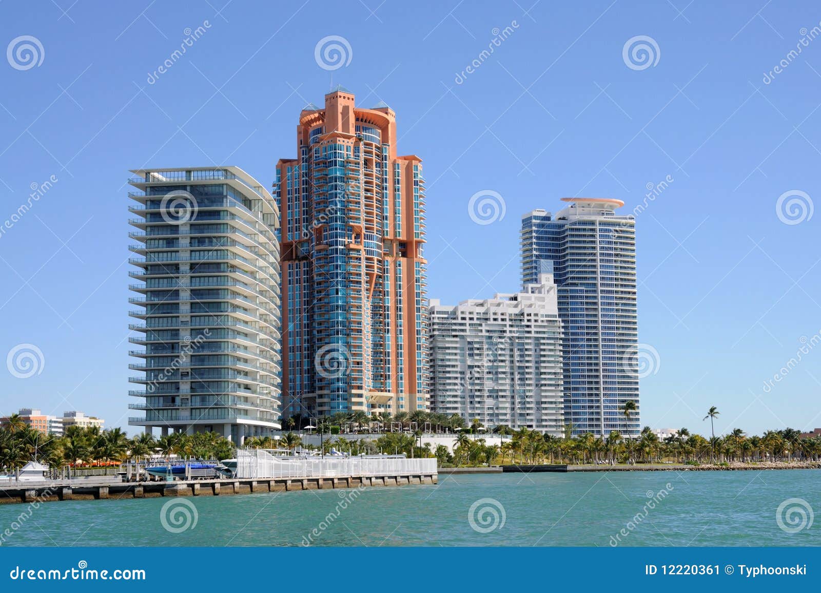 Apartment Buildings in Miami Beach Stock Image - Image of miami ...