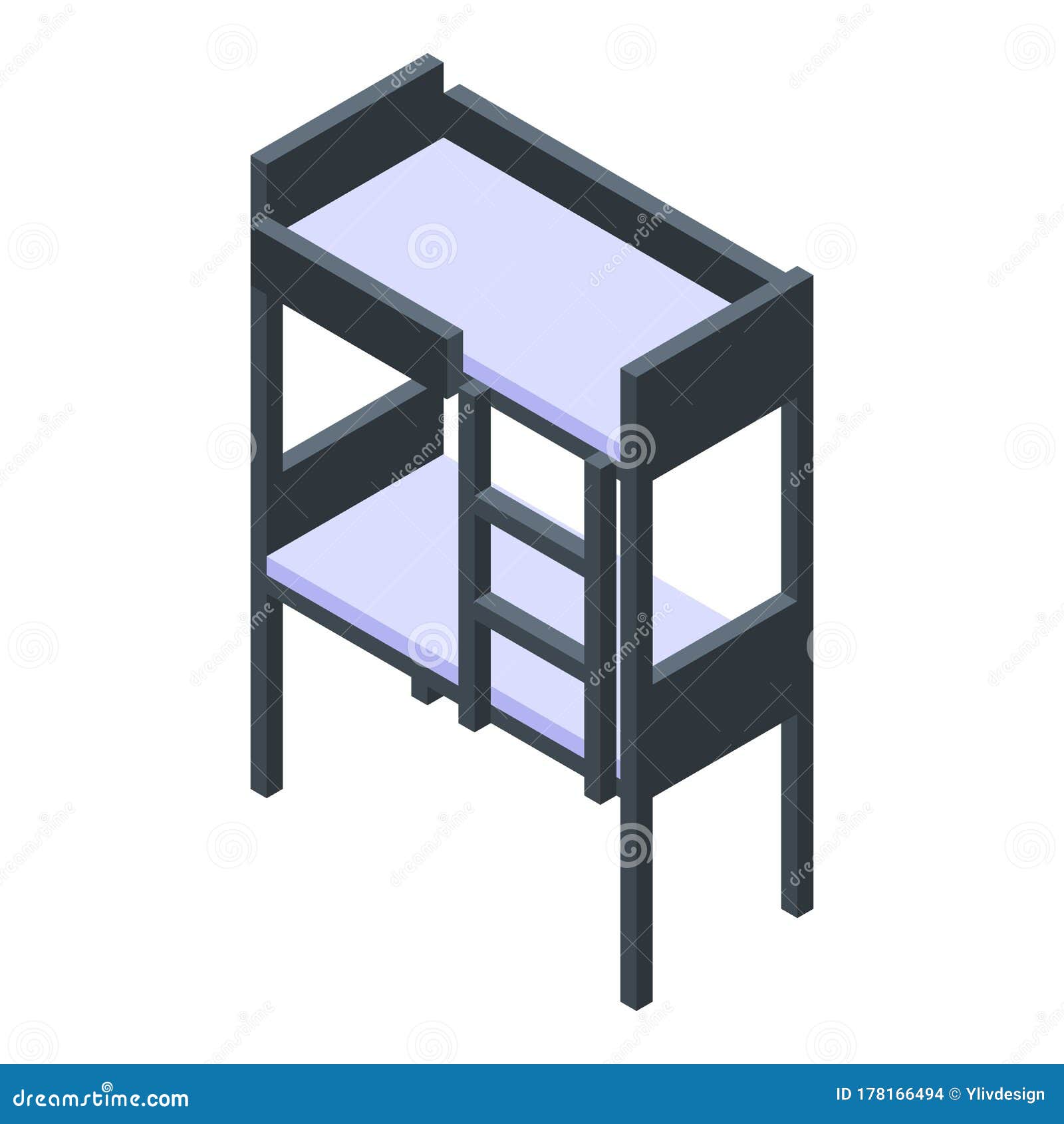 Apartment Bunk Bed Icon, Isometric Style Stock Vector - Illustration of house, comfortable ...