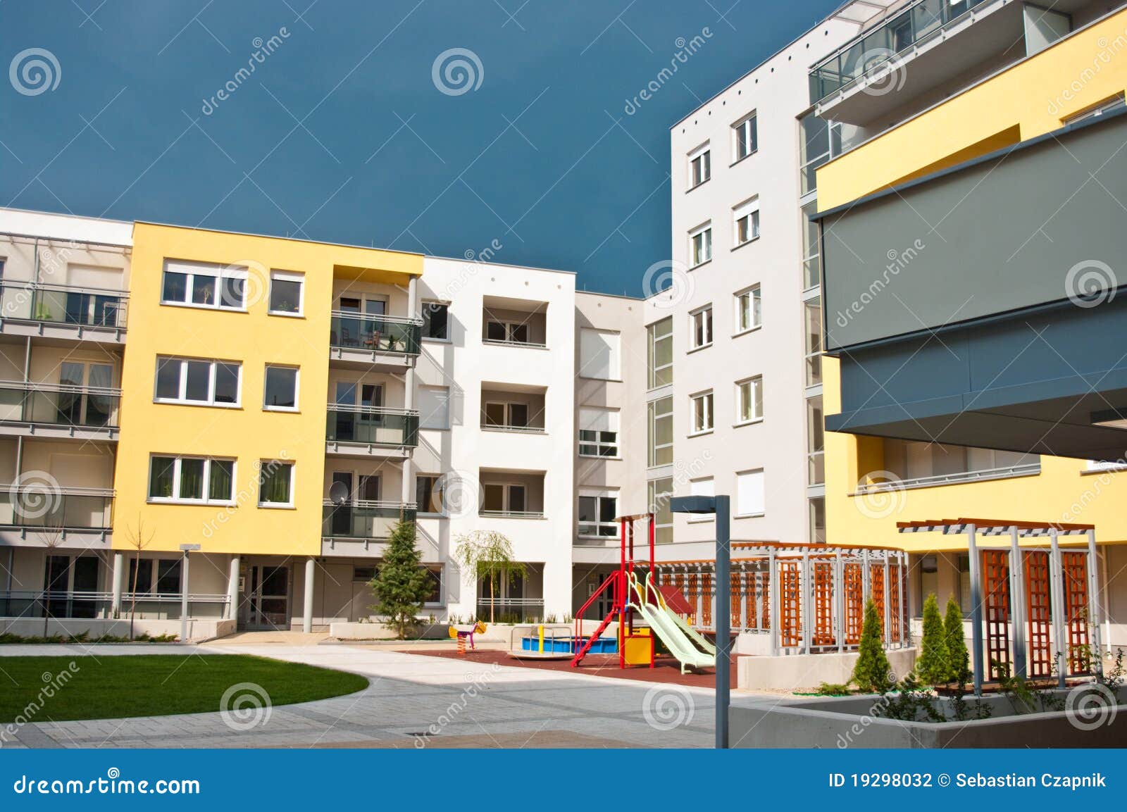 Apartment complex stock photo. Image of apartment, apartments - 19298032