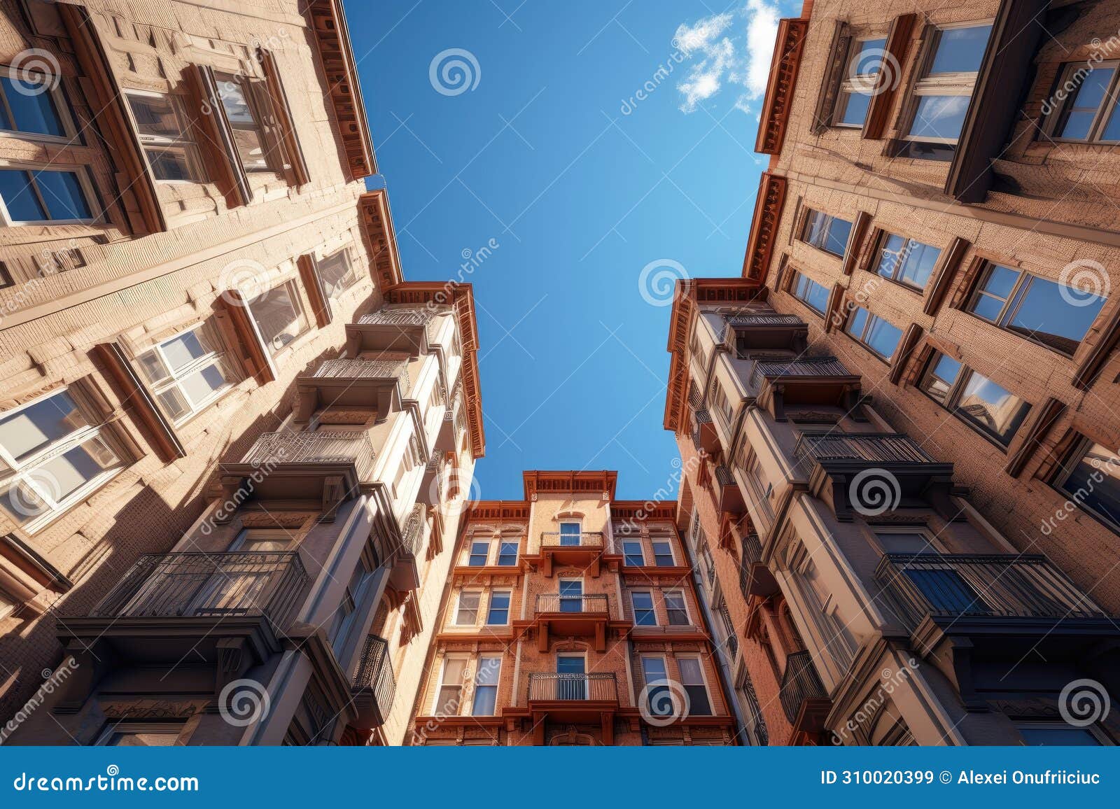 Apartment Complex with Balconies Stock Image - Image of estate, urban ...