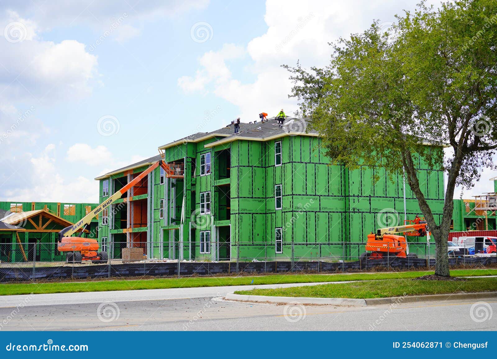 An Apartment Construction Site Editorial Photo - Image of apartment ...