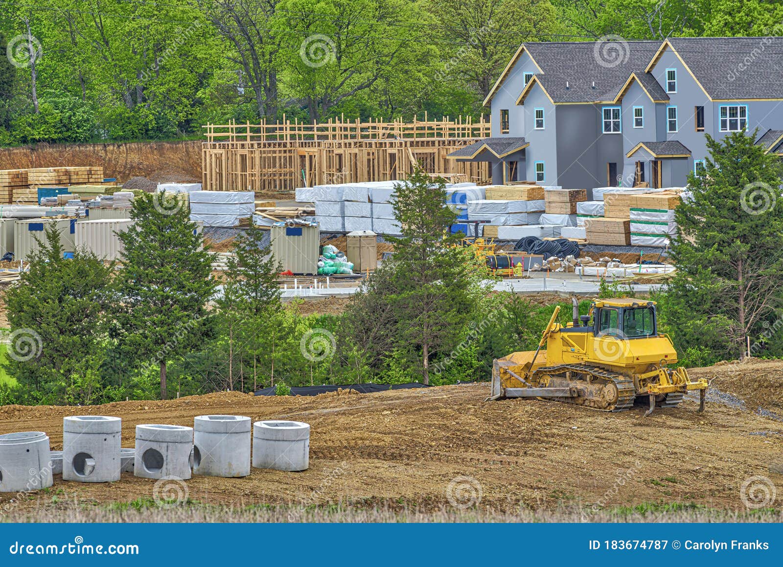 Apartment Construction Site Stock Image - Image of area, community ...