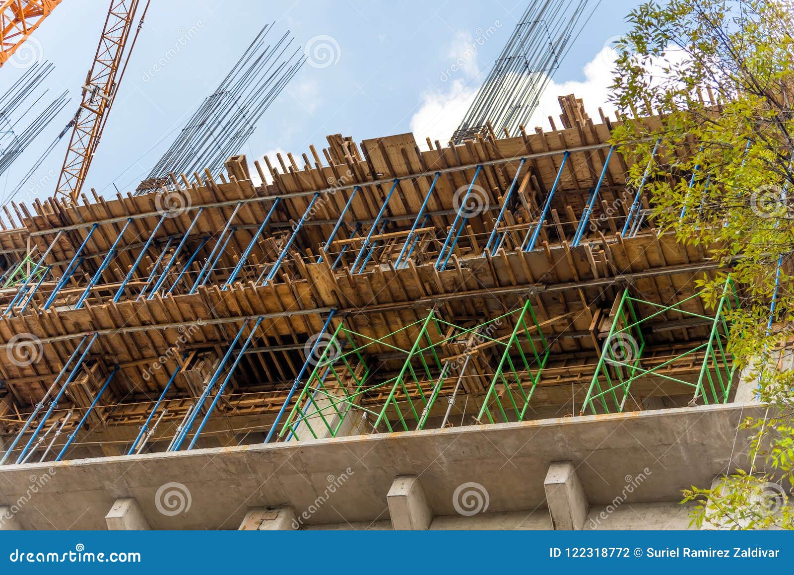 Apartment Construction, Working in a Building Site Stock Photo - Image ...