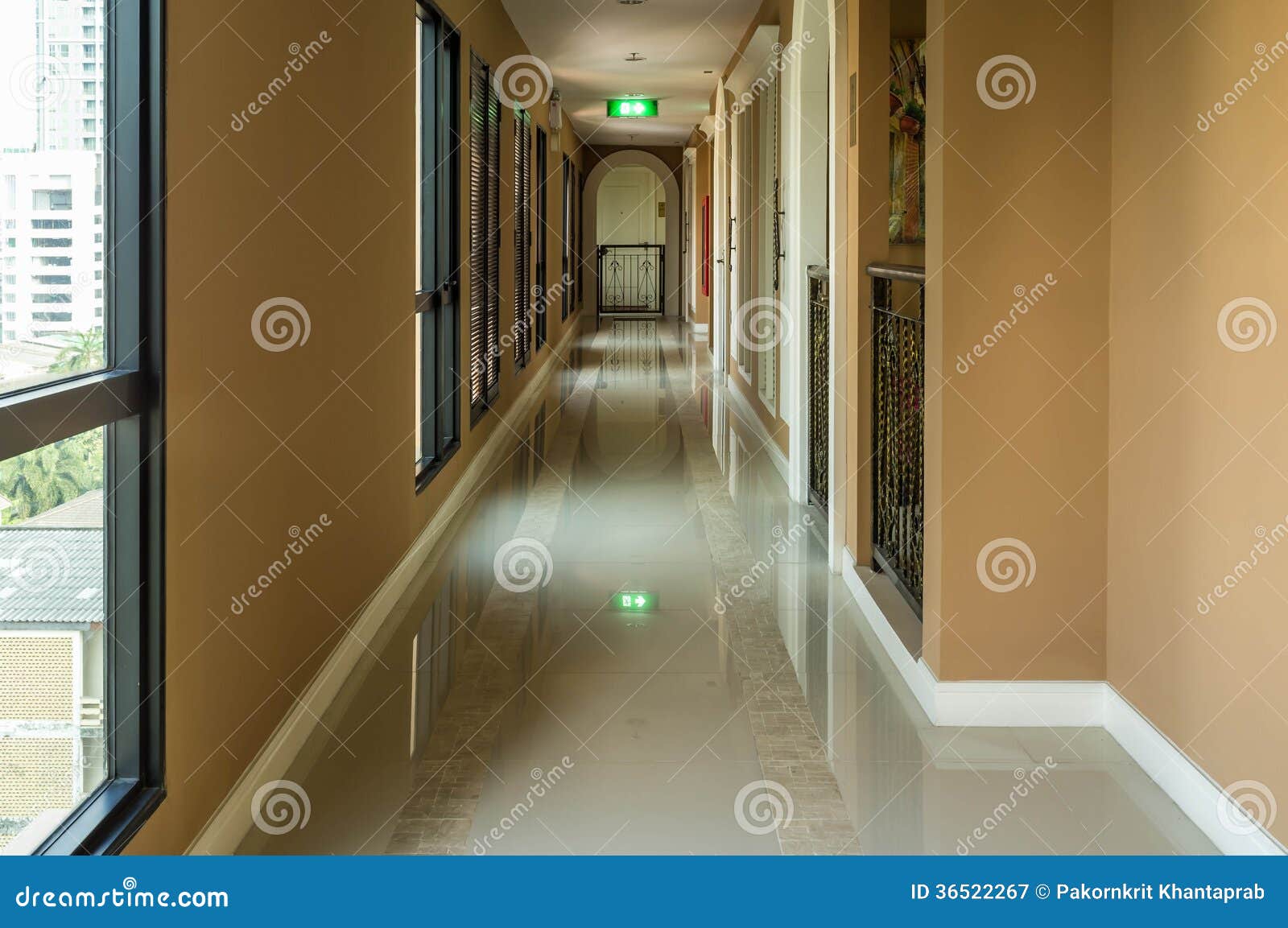Apartment Corridor stock image. Image of built, decoration - 36522267