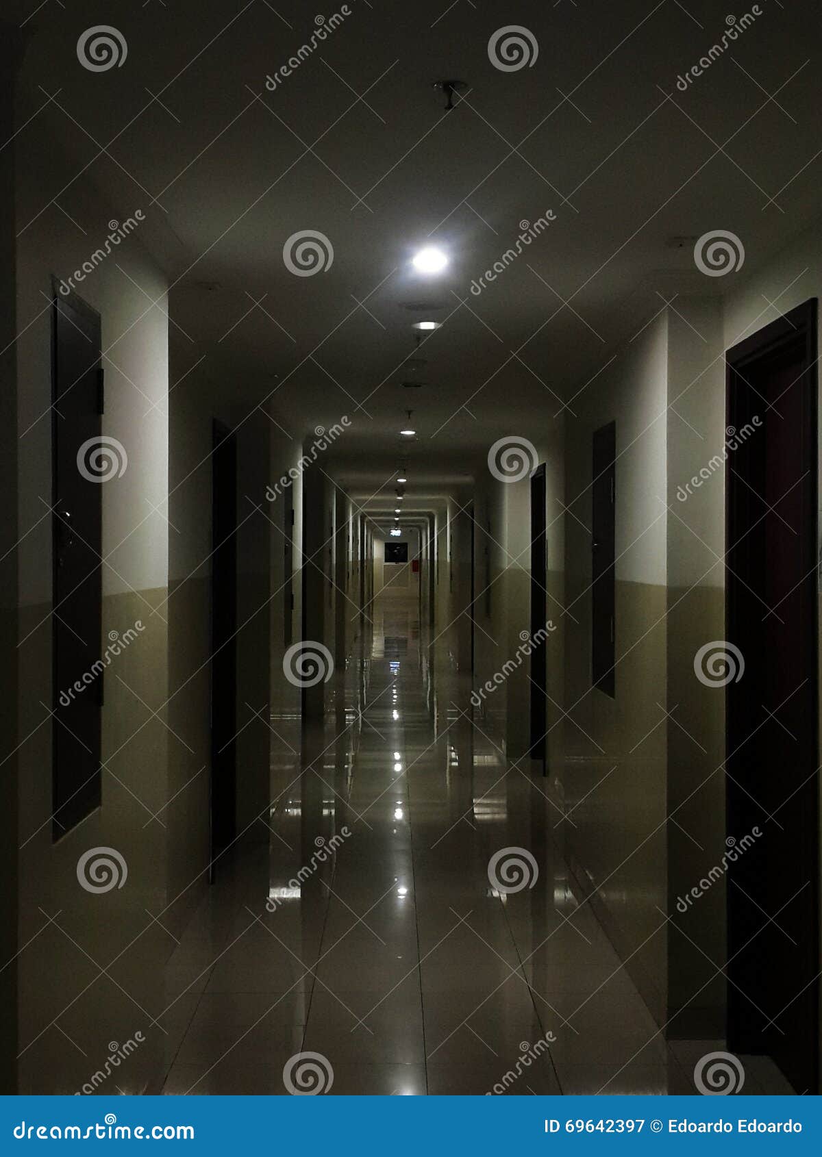Apartment corridor stock image. Image of apartment, night - 69642397