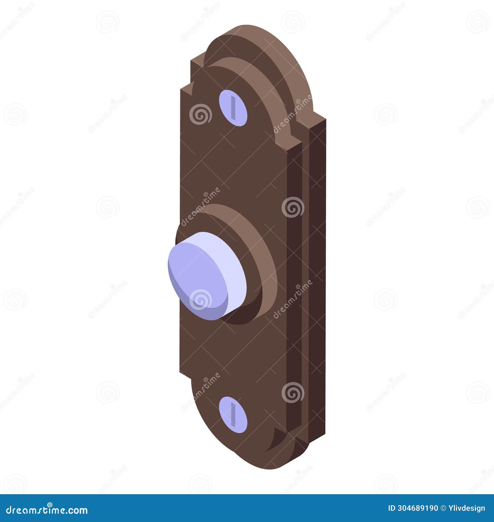 Apartment Door Bell Icon Isometric Vector. Push Button Stock Vector ...