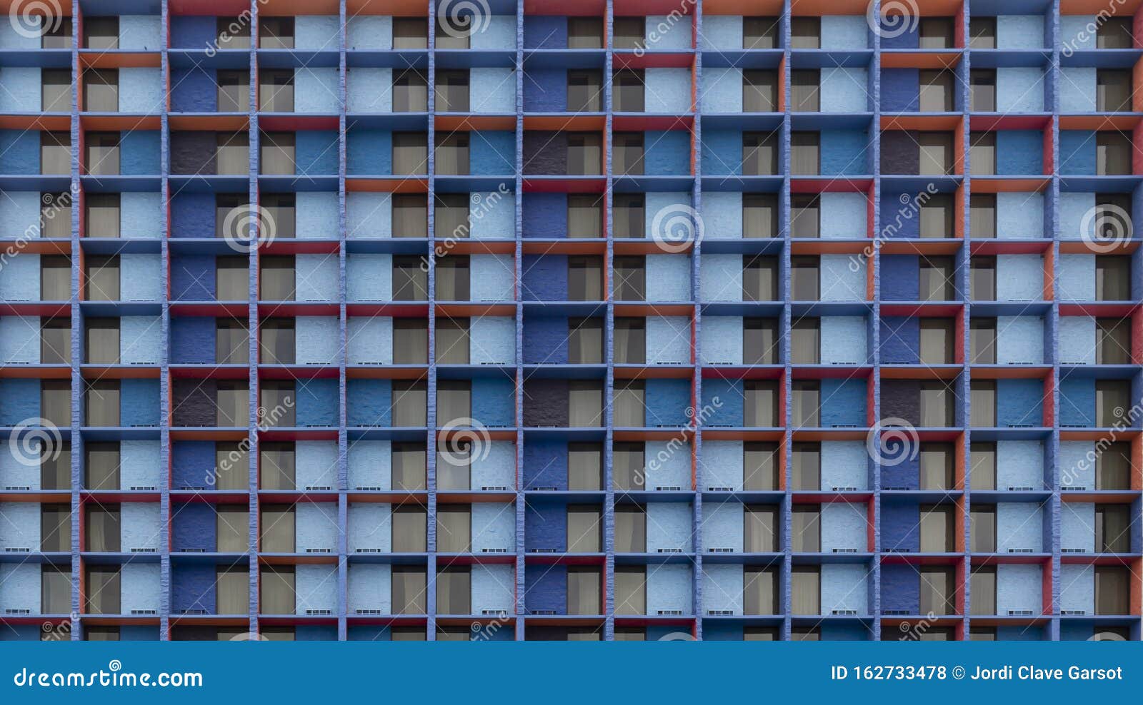 Apartment Facade with Many Windows Stock Photo - Image of home, office ...