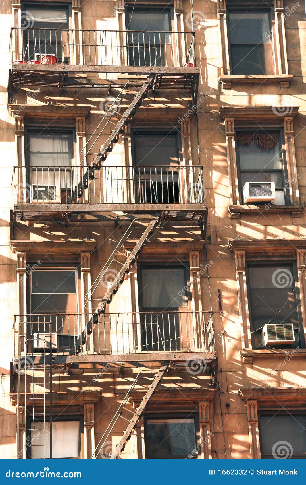 Apartment fire escape stock photo. Image of fireman, conditioning - 1662332