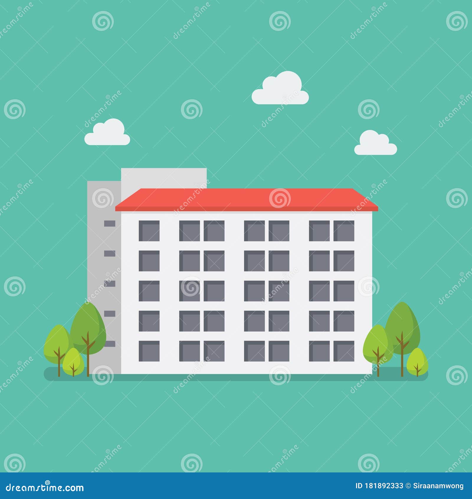 Apartment in flat style stock vector. Illustration of concept - 181892333