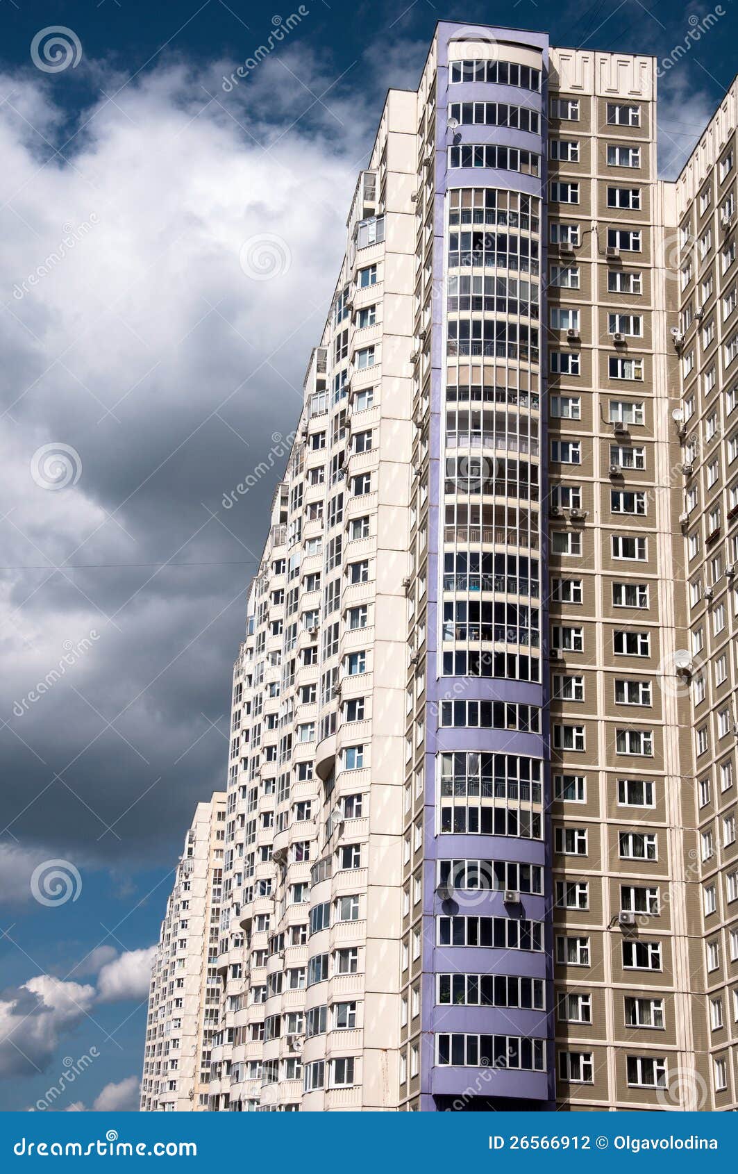 Apartment House in Moscow, Russia Stock Photo - Image of construction ...