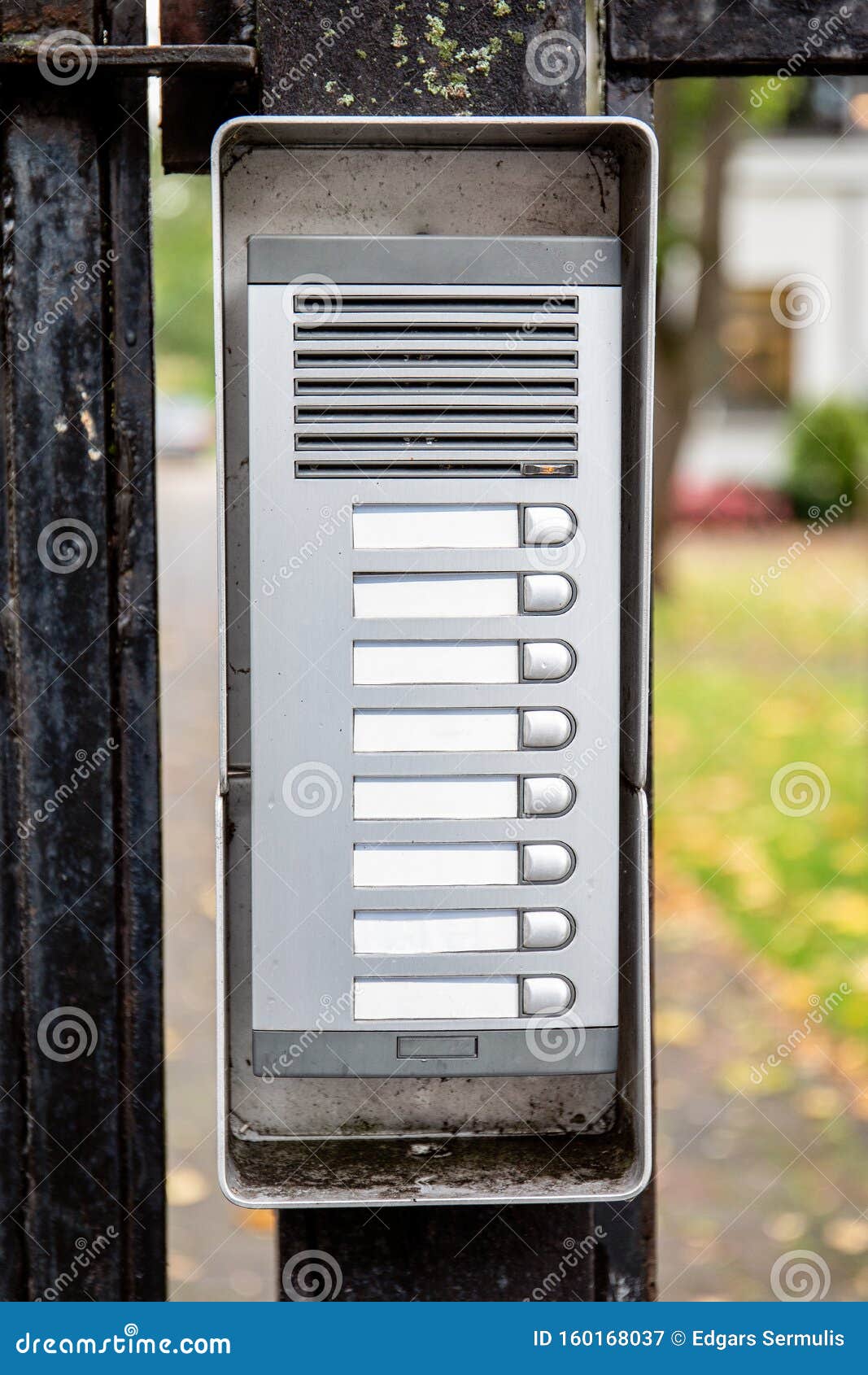 Apartment House or Office Call Button Panel with Apartment Numbers and ...