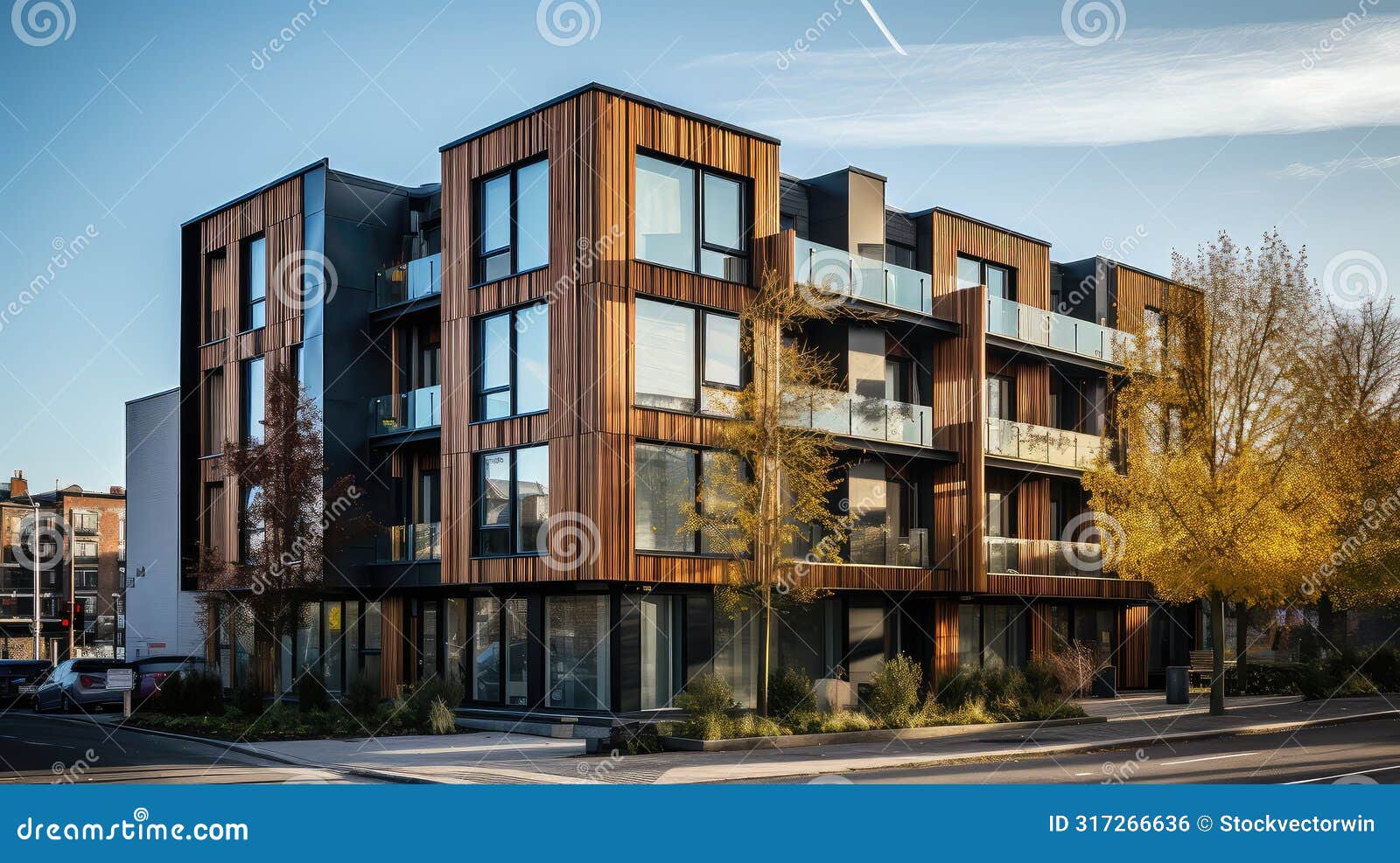 Apartment Housing Timber Frame Stock Illustration - Illustration of ...