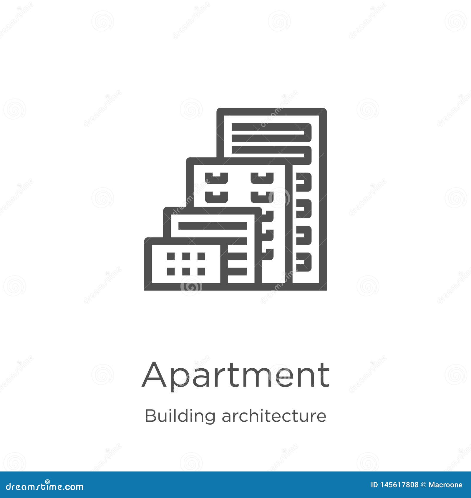 Apartment Icon Vector from Building Architecture Collection. Thin Line ...