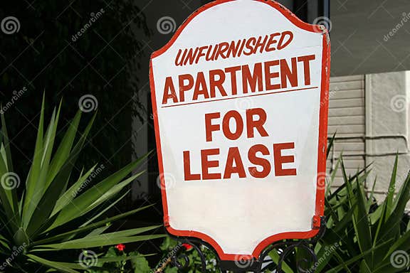 Apartment Lease Sign stock image. Image of promote, unfurnished - 733037