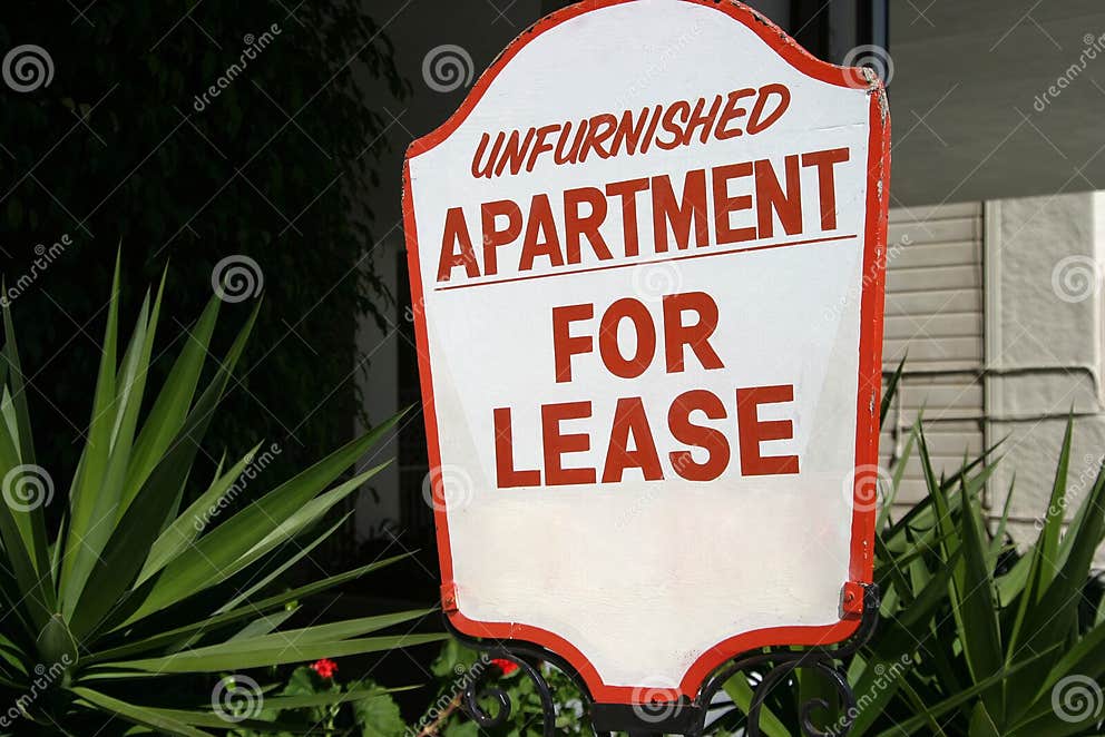 Apartment Lease Sign stock image. Image of promote, unfurnished - 733037