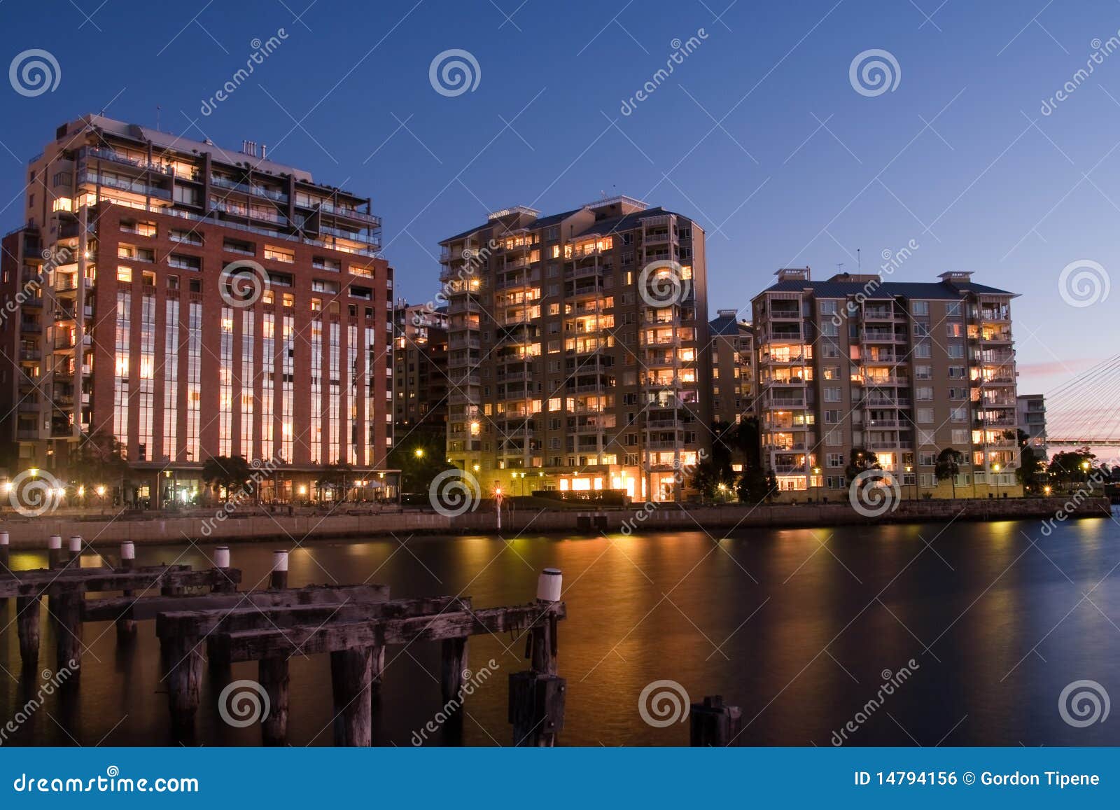 Apartment Living on the Waterfront. Stock Photo - Image of architecture ...