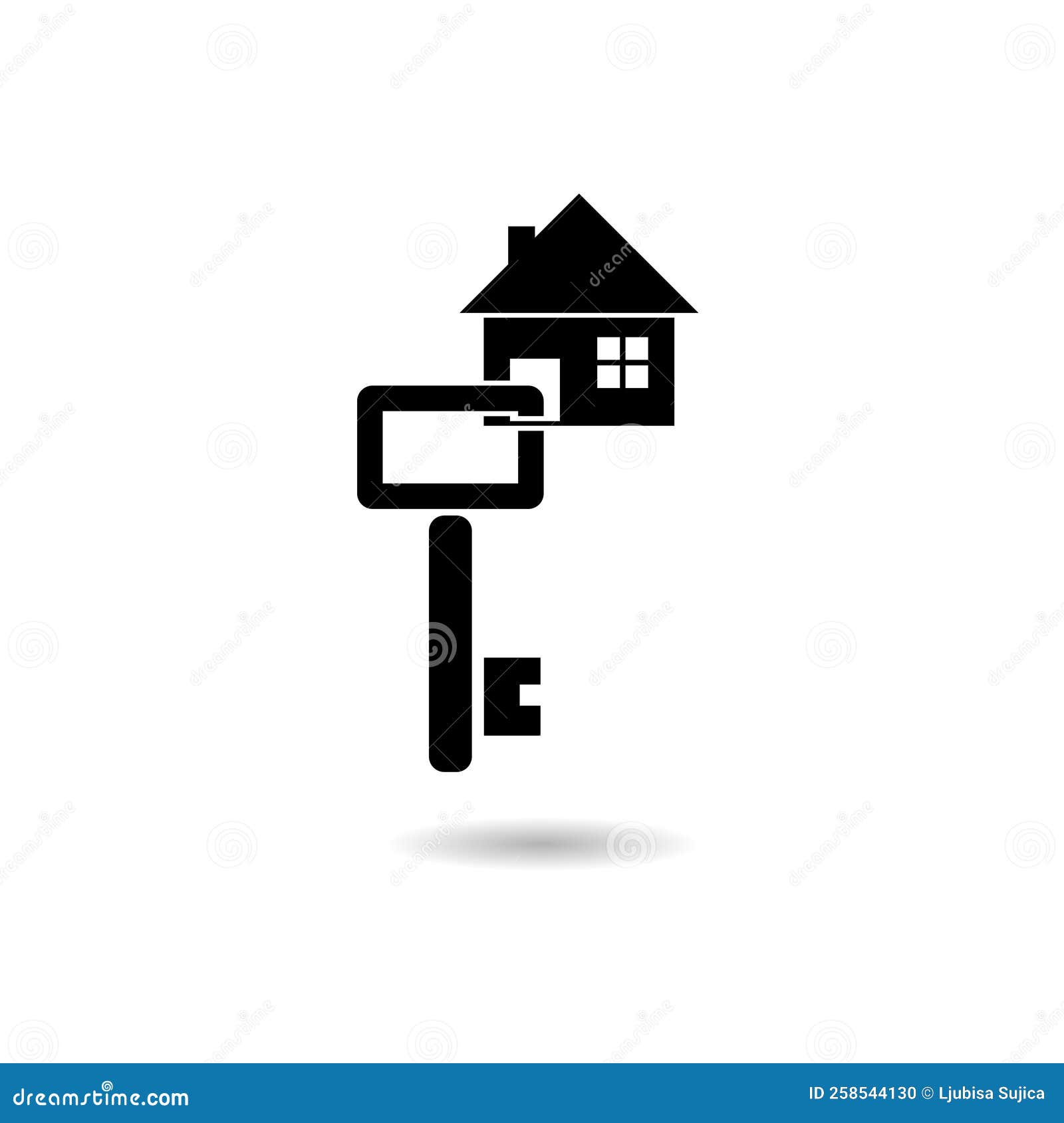 Apartment Logo Icon with Shadow Stock Vector - Illustration of finance ...