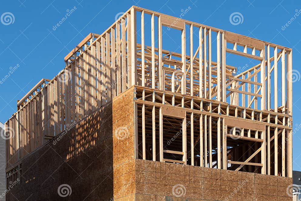 Apartment with Multiple Units is Under Construction Stock Image - Image ...