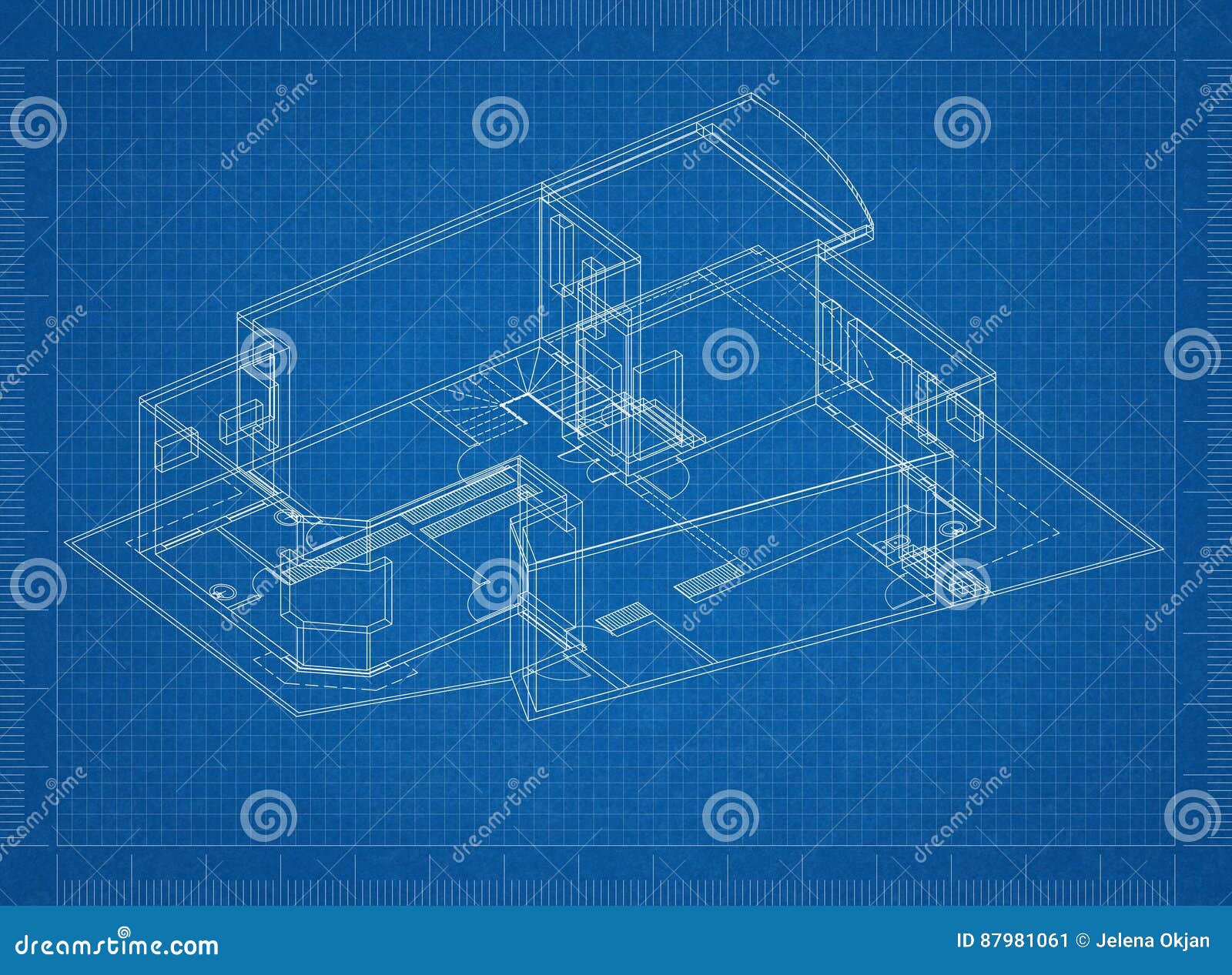 Plan Blueprint Cartoon Vector | CartoonDealer.com #22599125