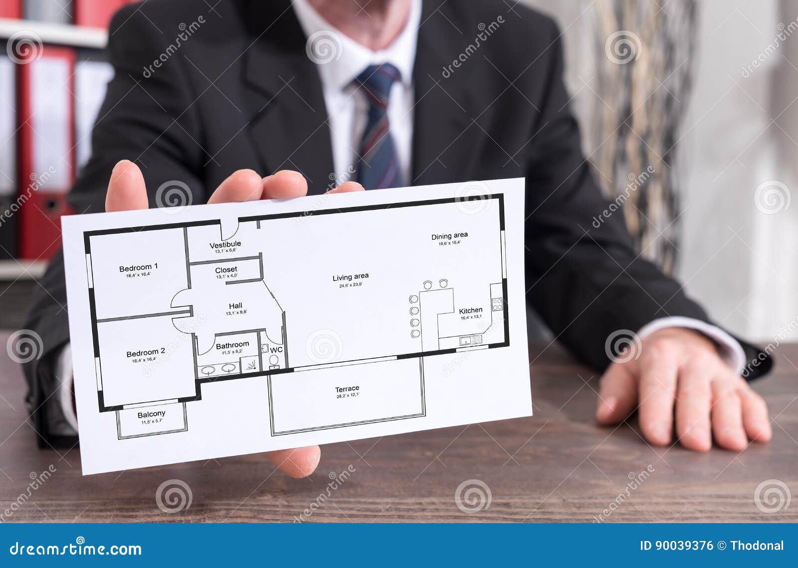 Apartment Plan Concept on an Index Card Stock Photo - Image of estate ...