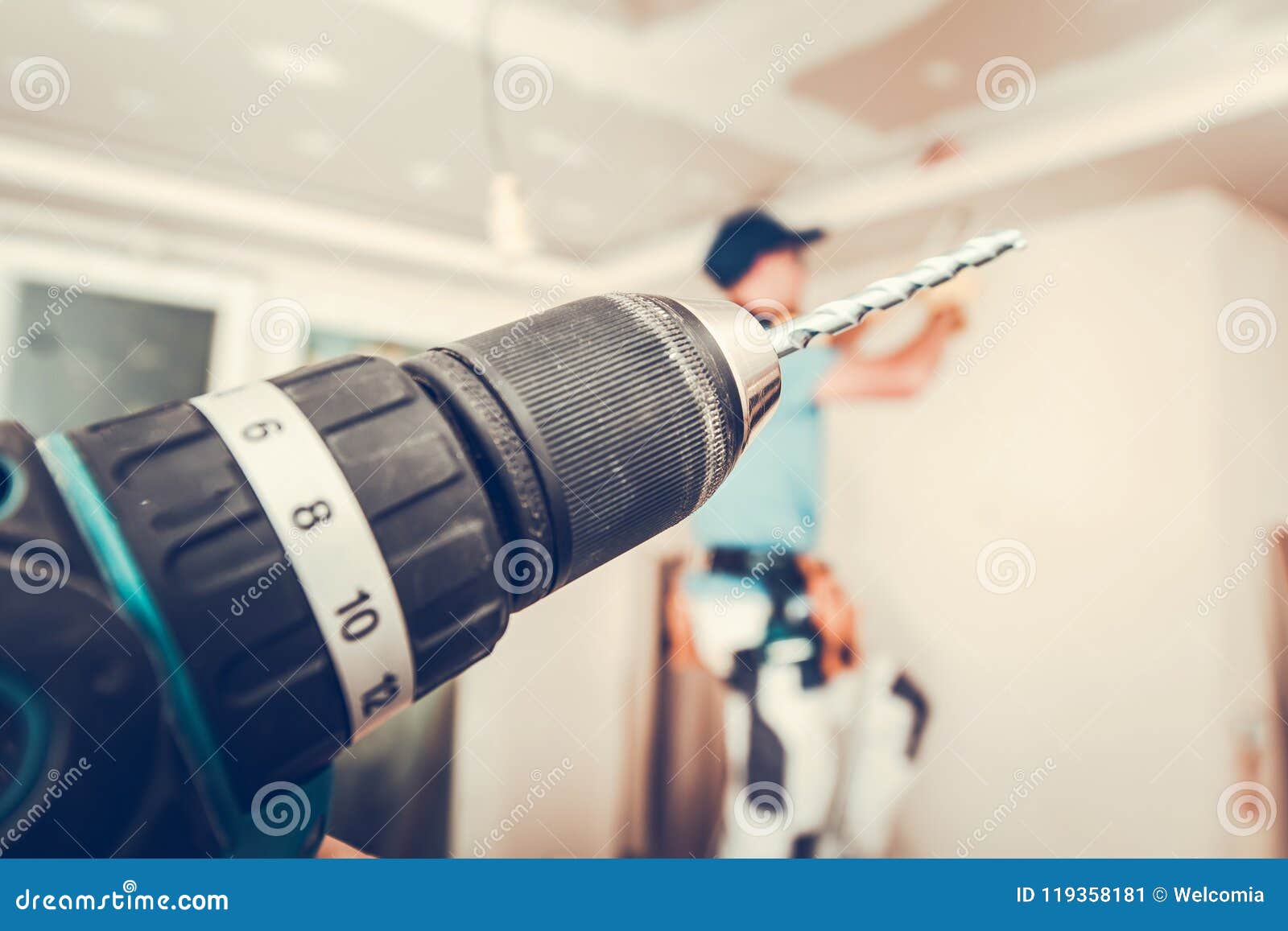 Apartment Remodeling Tools stock image. Image of machine - 119358181
