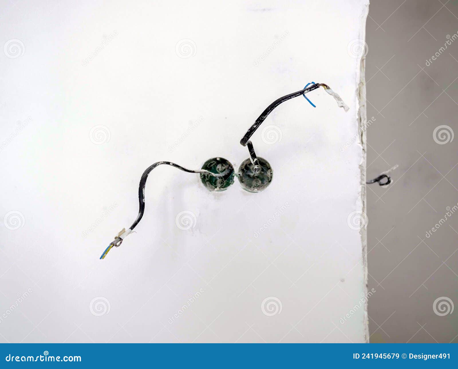 Apartment Renovation Concept. New Wiring for Socket and Switch in the ...