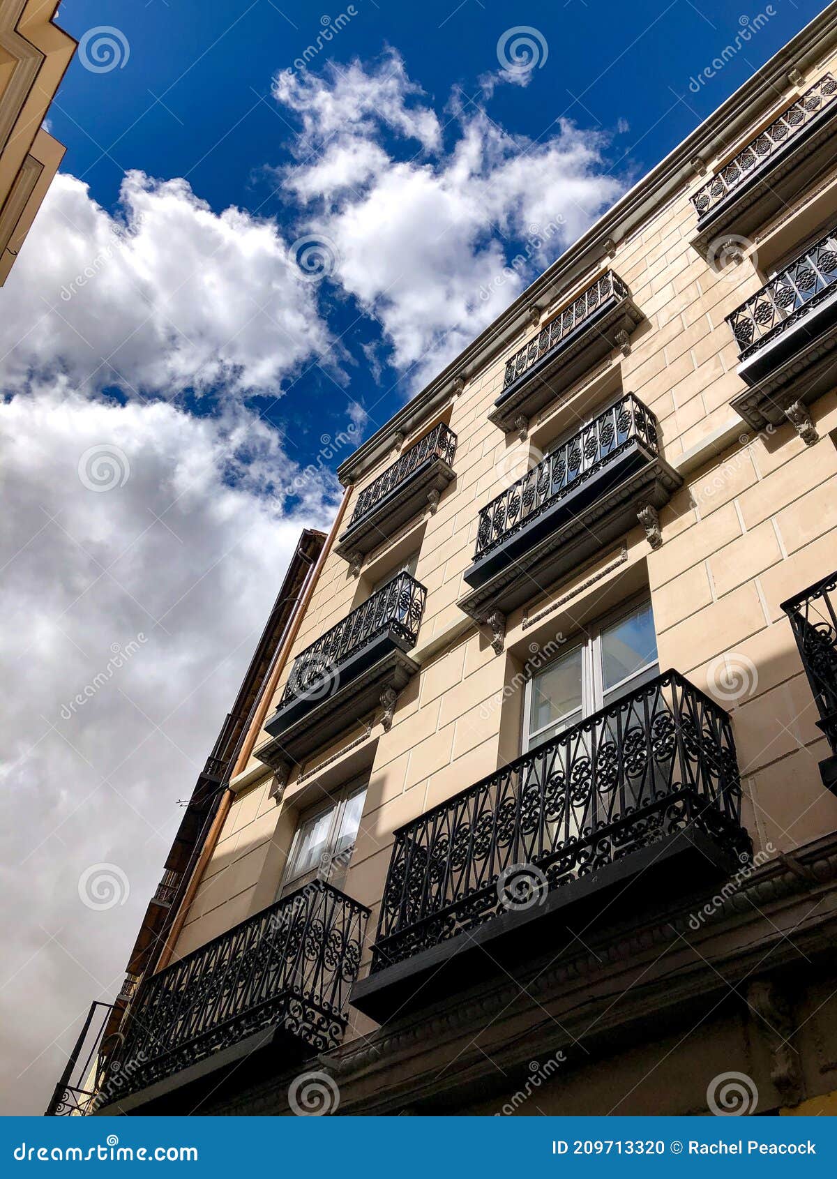 Spanish Balconies stock photo. Image of balconies, building - 209713320
